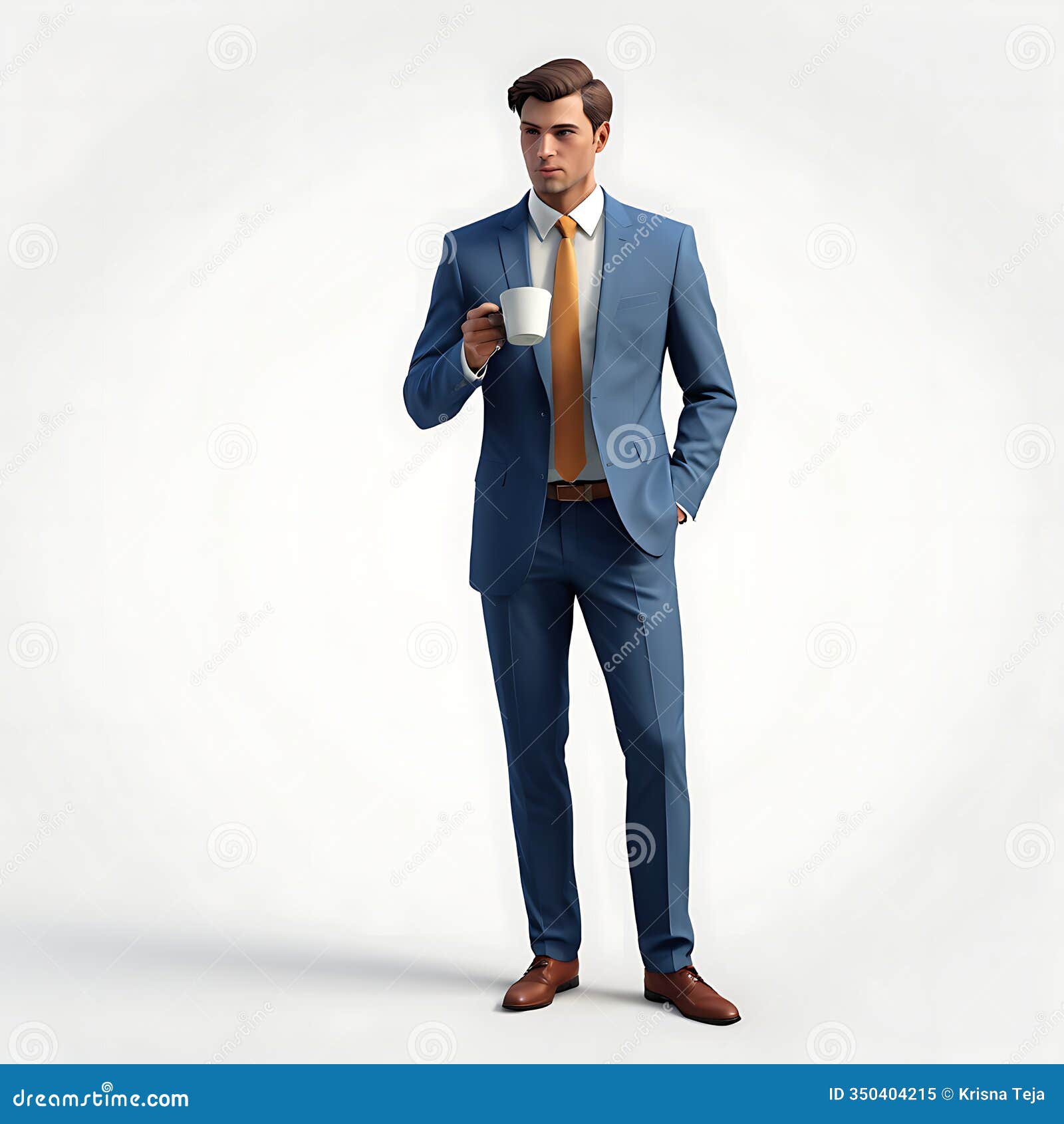 Isometric Low Poly Businessman on White Background Stock Illustration ...