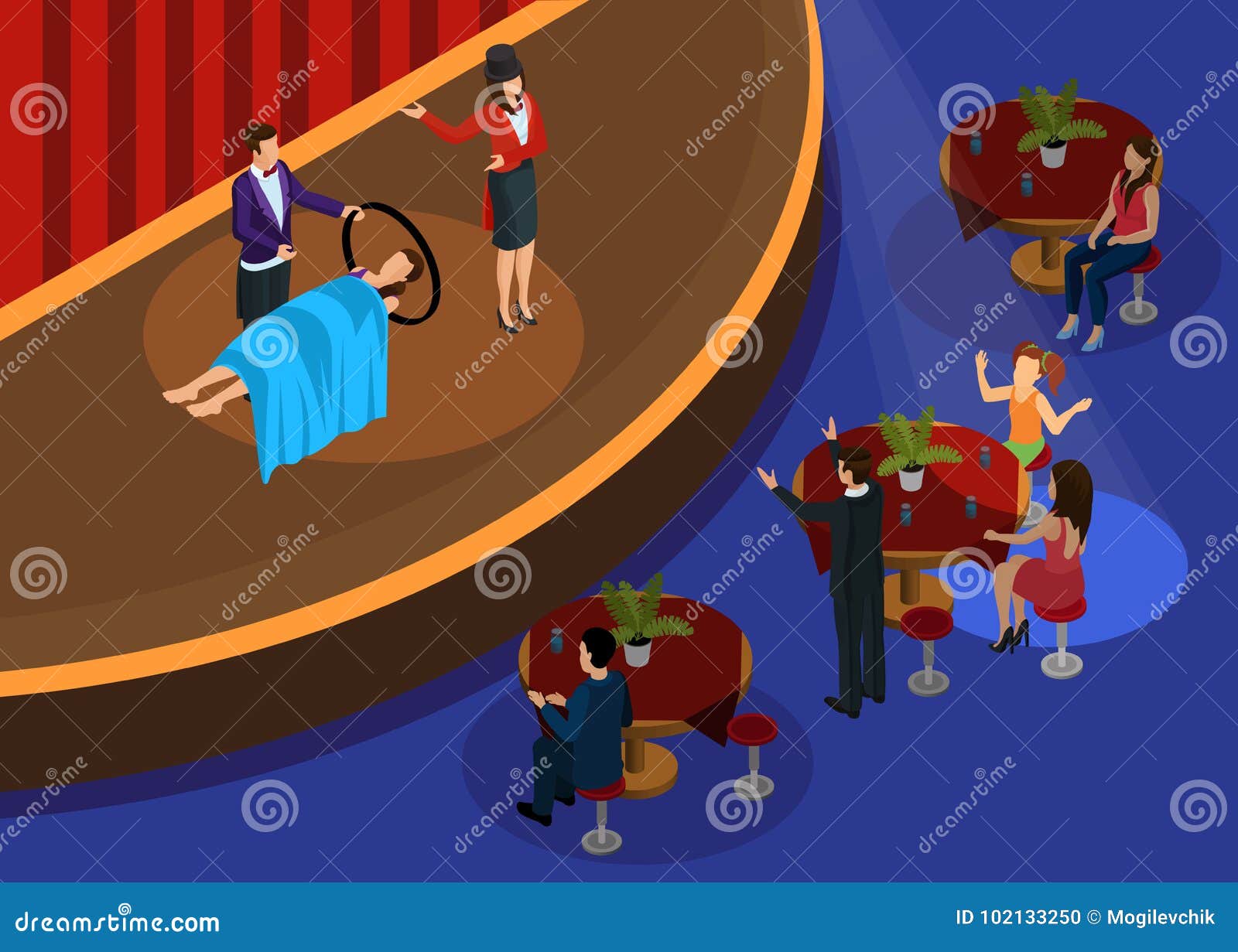 Isometric Magic Performance Template Stock Vector - Illustration of ...