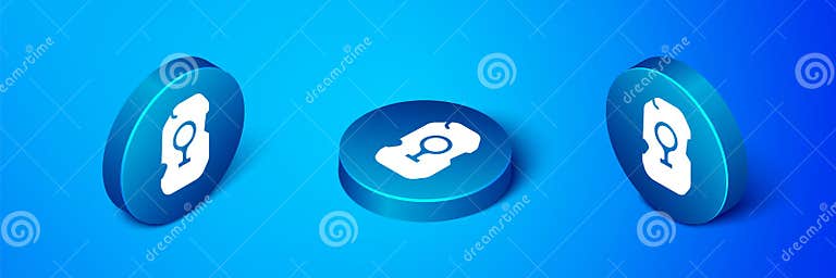 Isometric Magic Rune Icon Isolated on Blue Background. Rune Stone. Blue ...