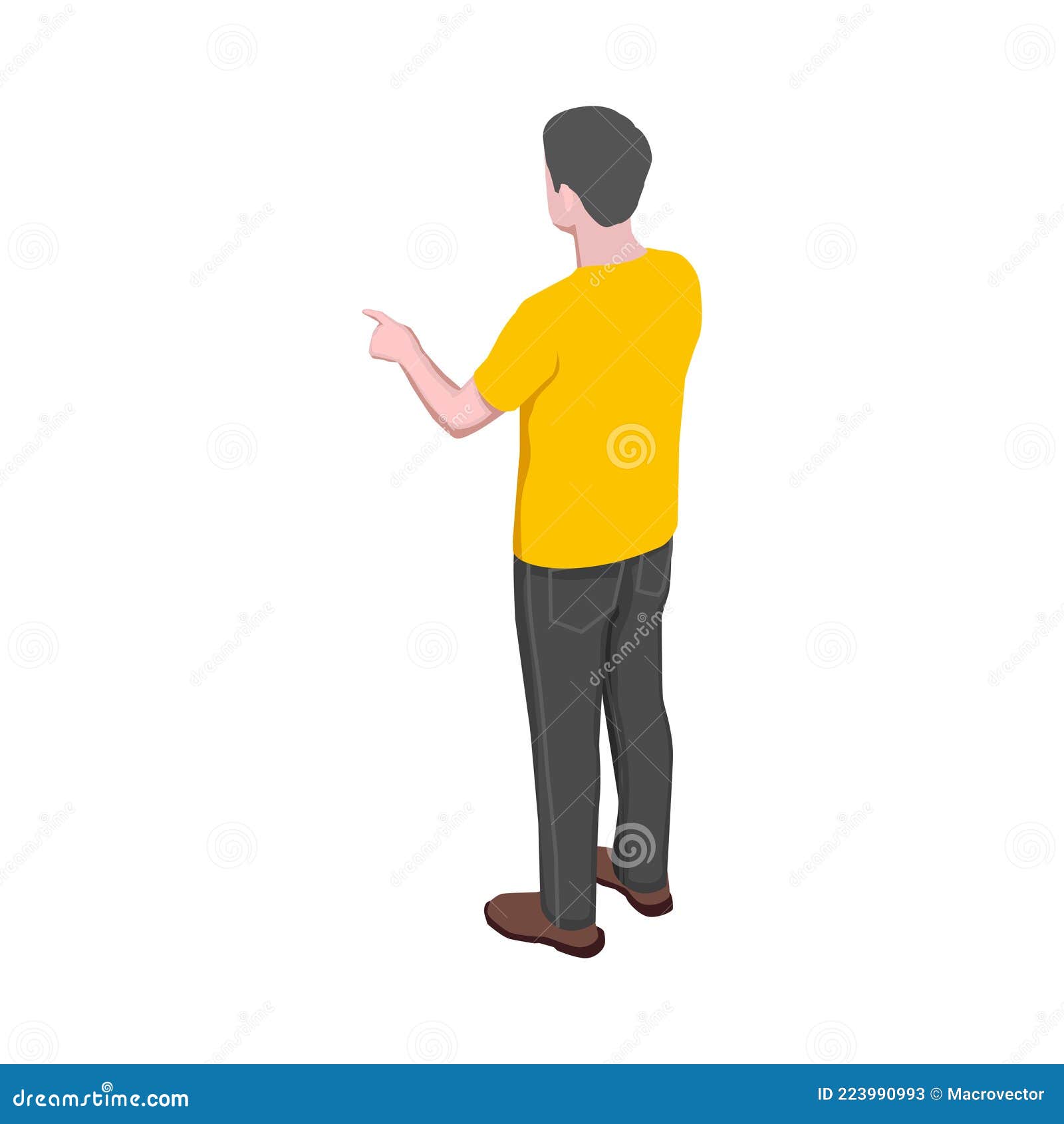 Isometric Man Illustration stock vector. Illustration of decorative ...