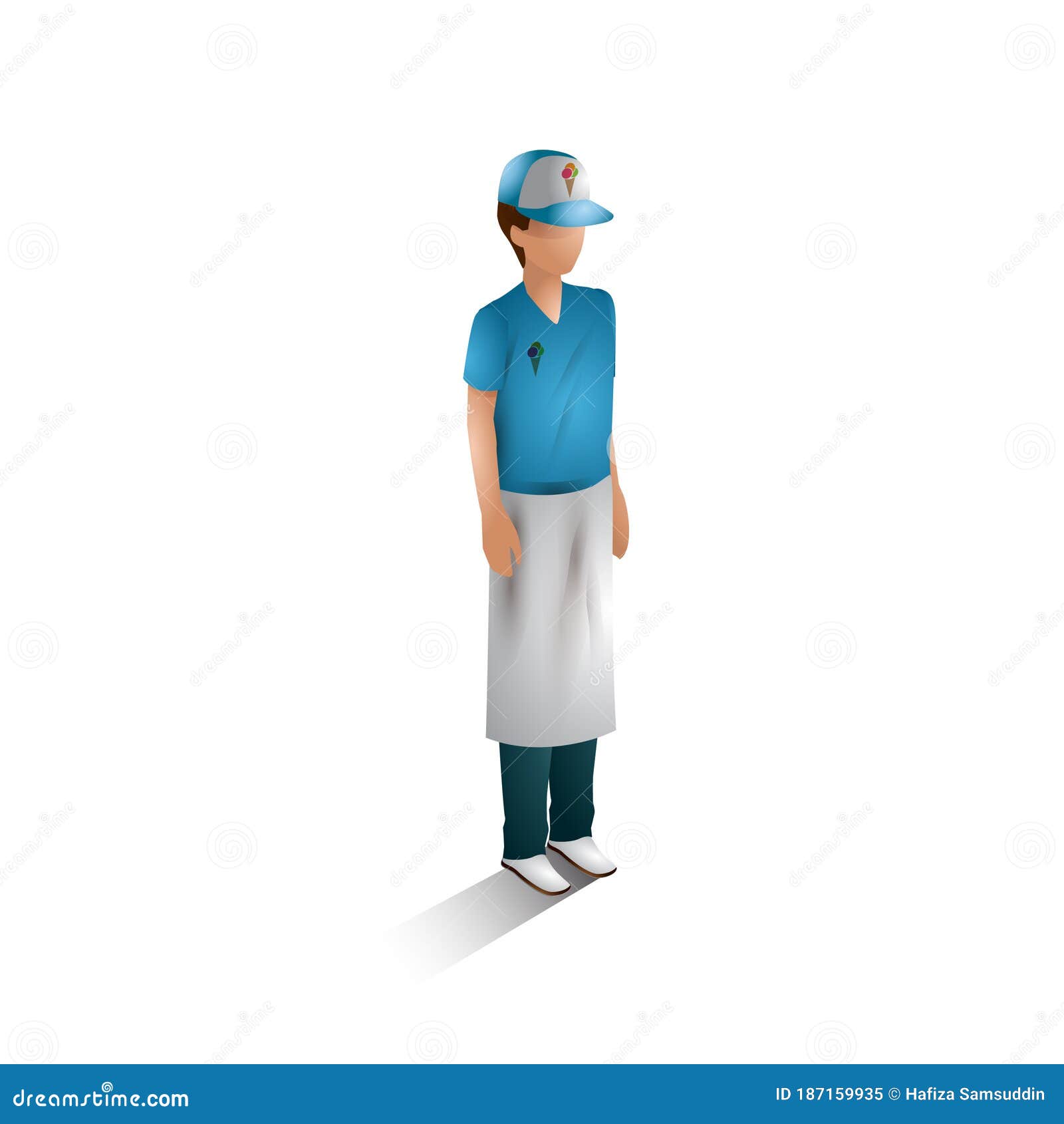 Isometric Man. Vector Illustration Decorative Design Stock Vector ...