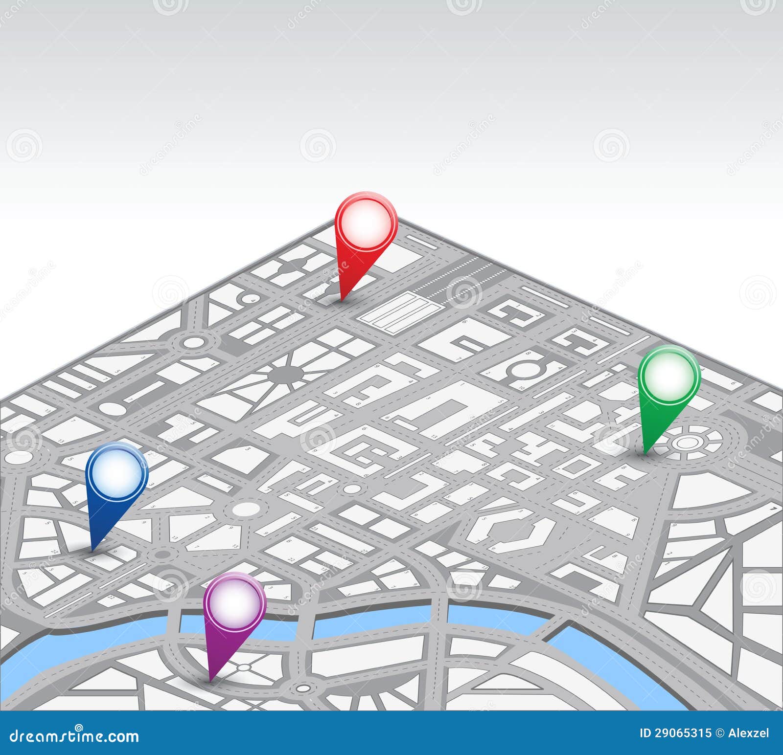 Isometric map stock vector. Illustration of city, construction - 29065315