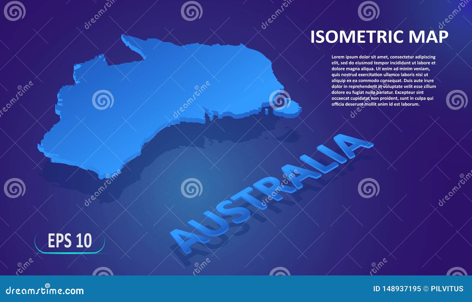 Australia Stylized Vector Outline Map Royalty-Free Illustration ...