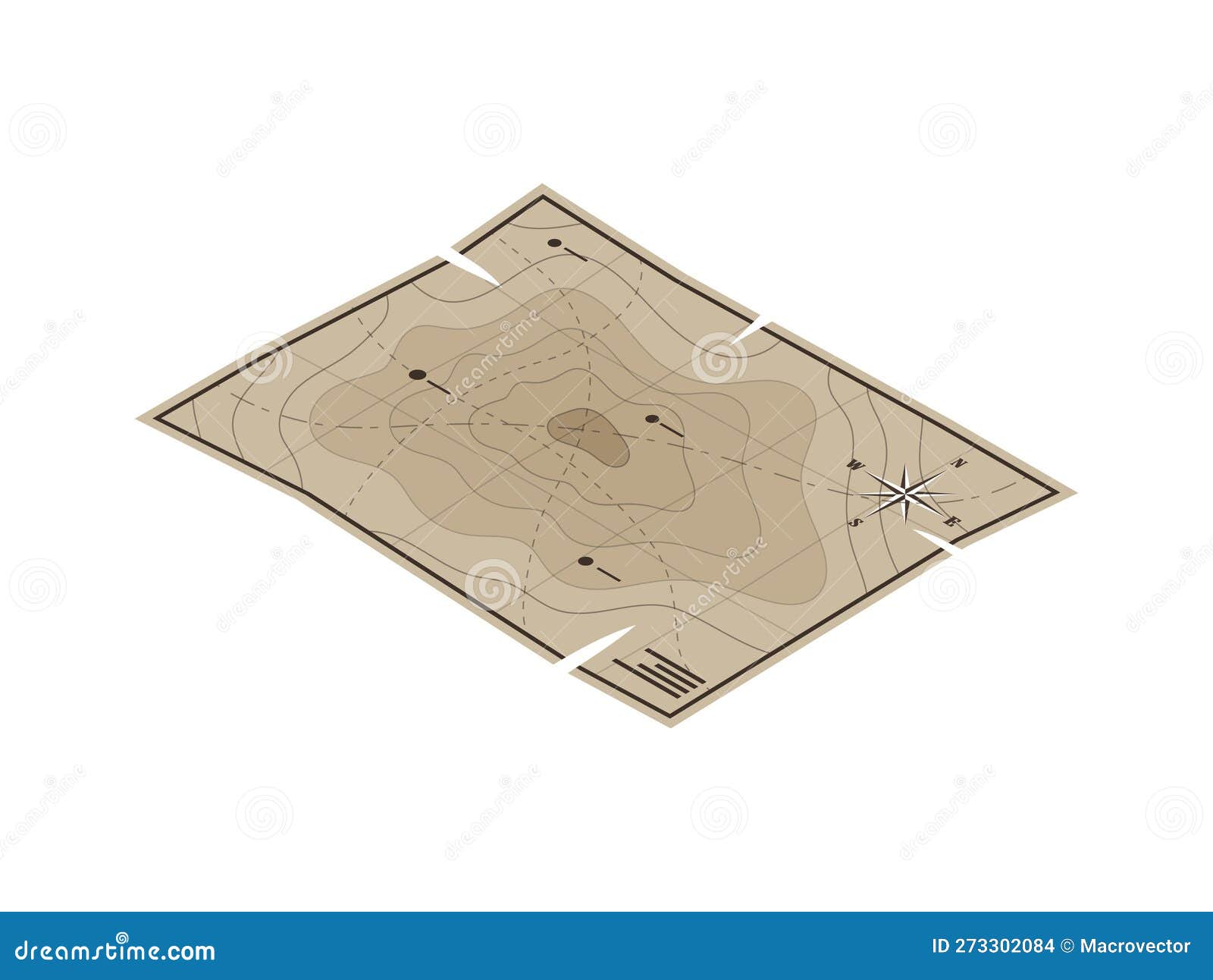Isometric Map Icon stock vector. Illustration of history - 273302084