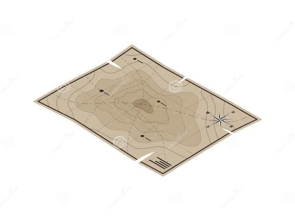 Isometric Map Icon stock vector. Illustration of history - 273302084