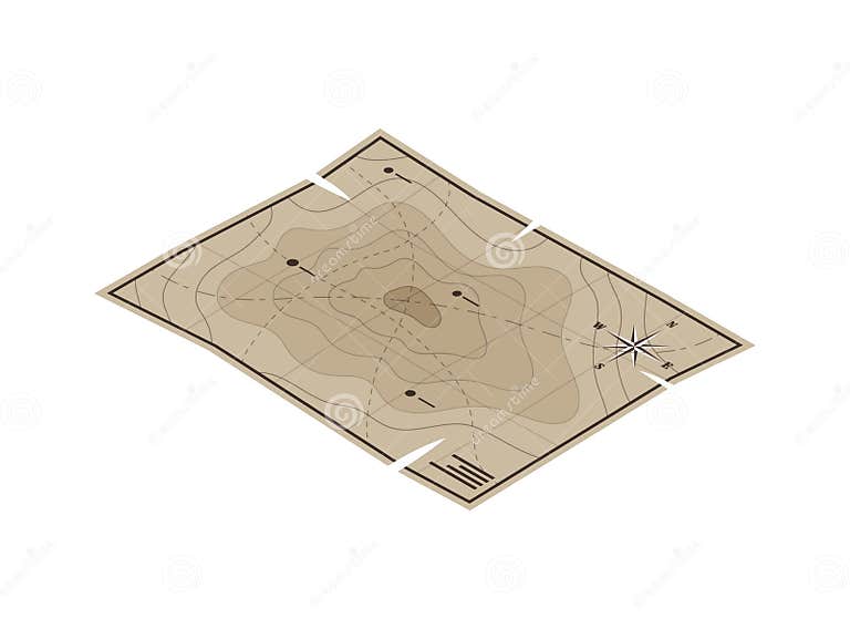 Isometric Map Icon stock vector. Illustration of history - 273302084