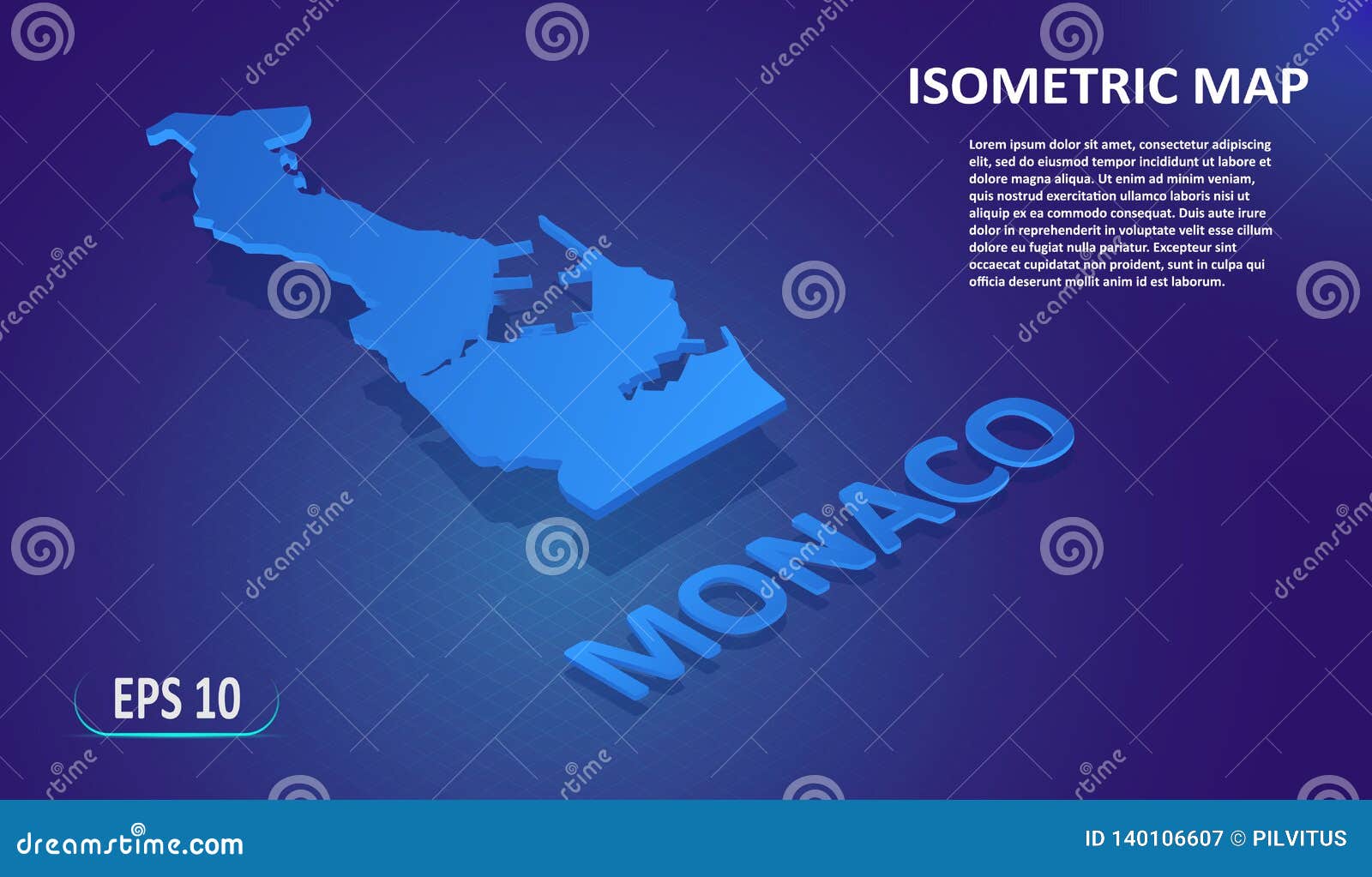 Infographic For Monaco, Detailed Map Of Monaco With Flag Vector ...