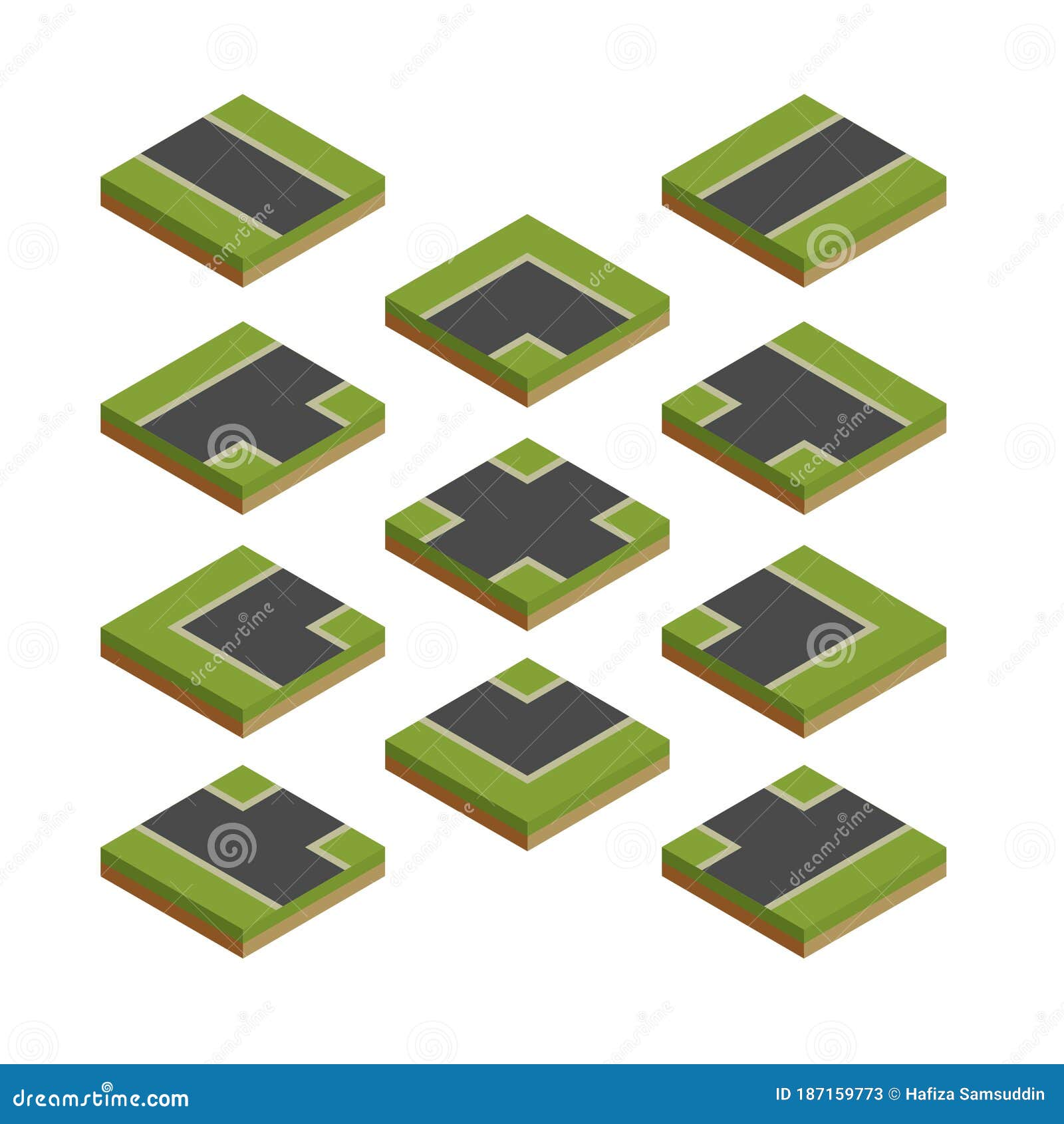 Isometric Map Road Plan. Vector Illustration Decorative Design Stock ...