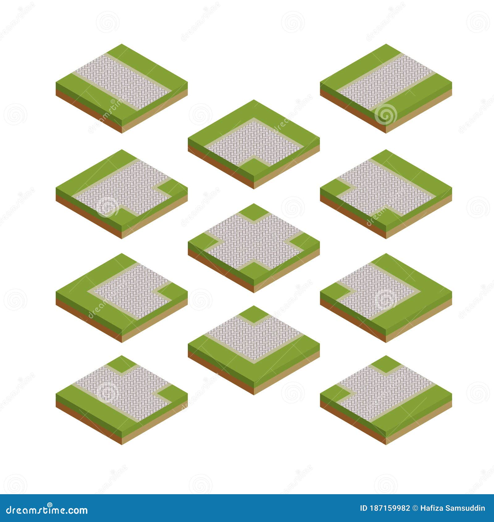 Isometric Map Road Plan. Vector Illustration Decorative Design Stock ...