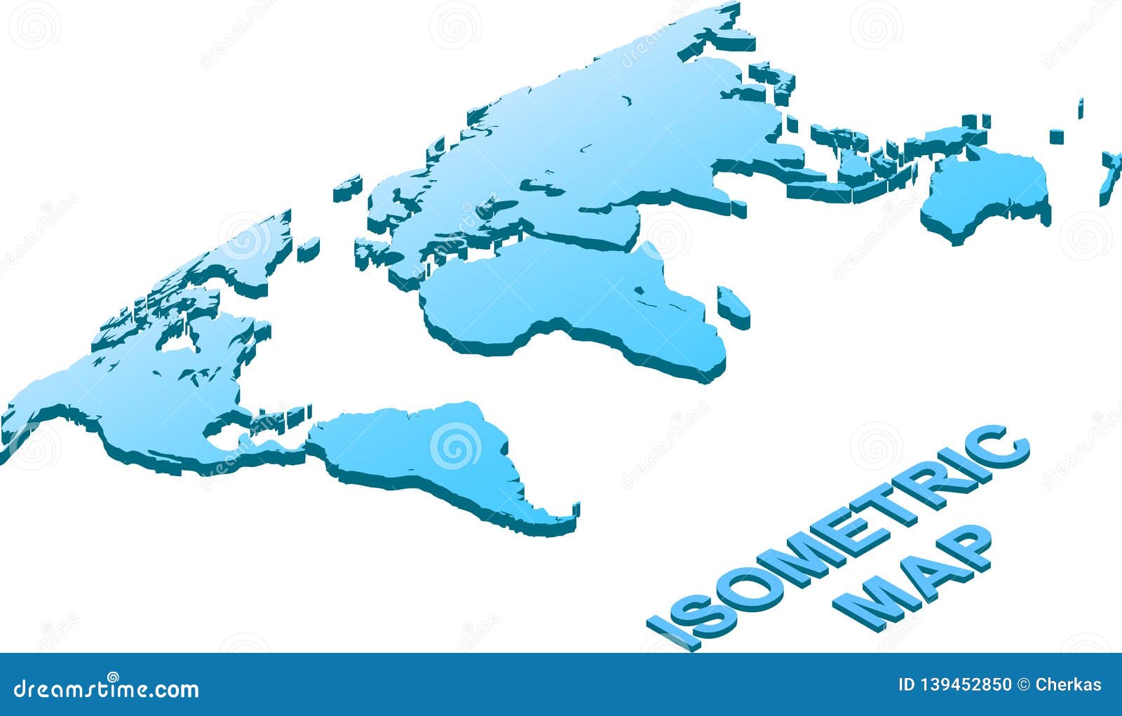 World Map, Isolated On White Background. Flat Earth, Gray Map Template ...