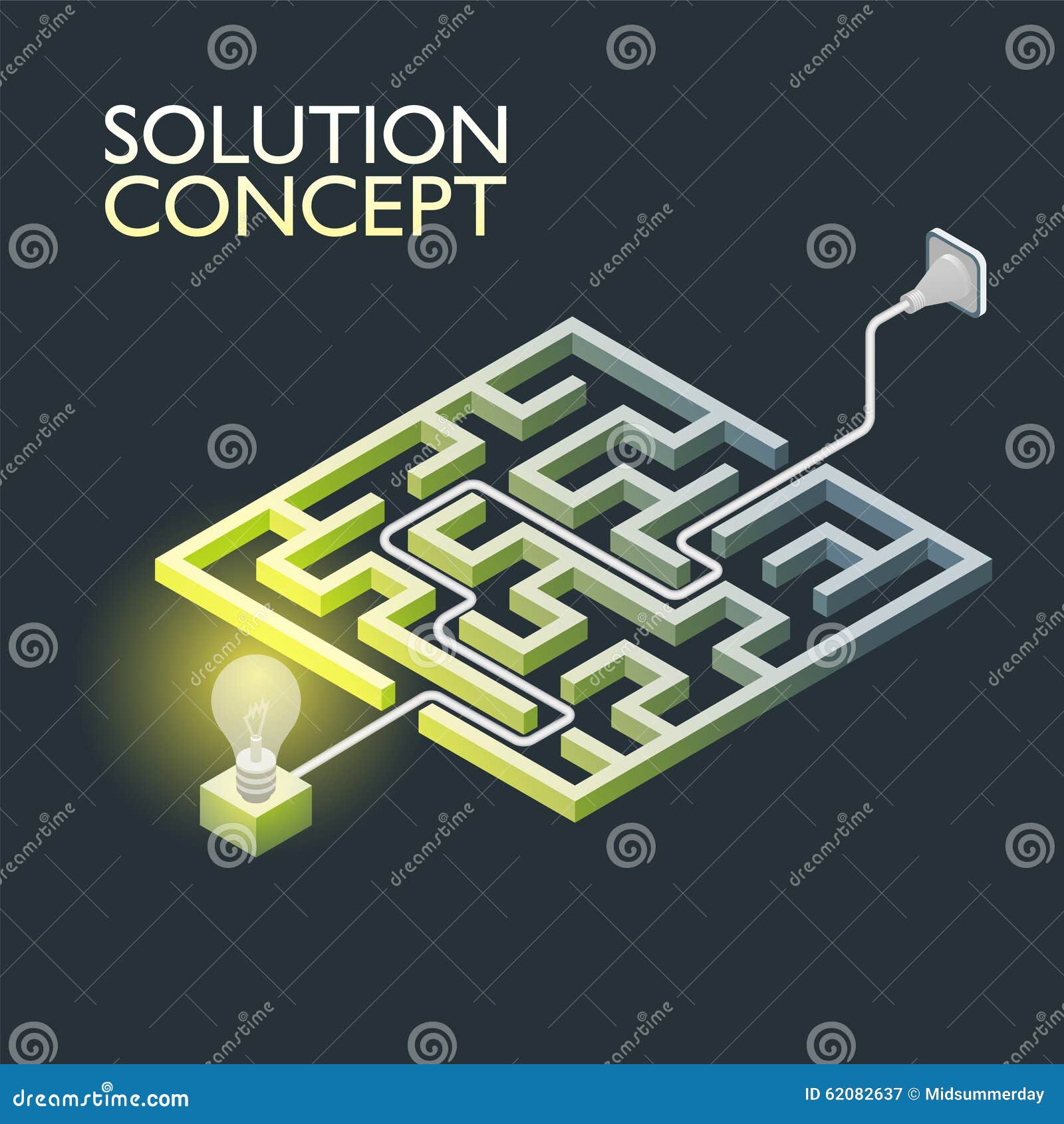 Labyrinth Of Electric Wires In The Form Of The Brain Cartoon Vector ...