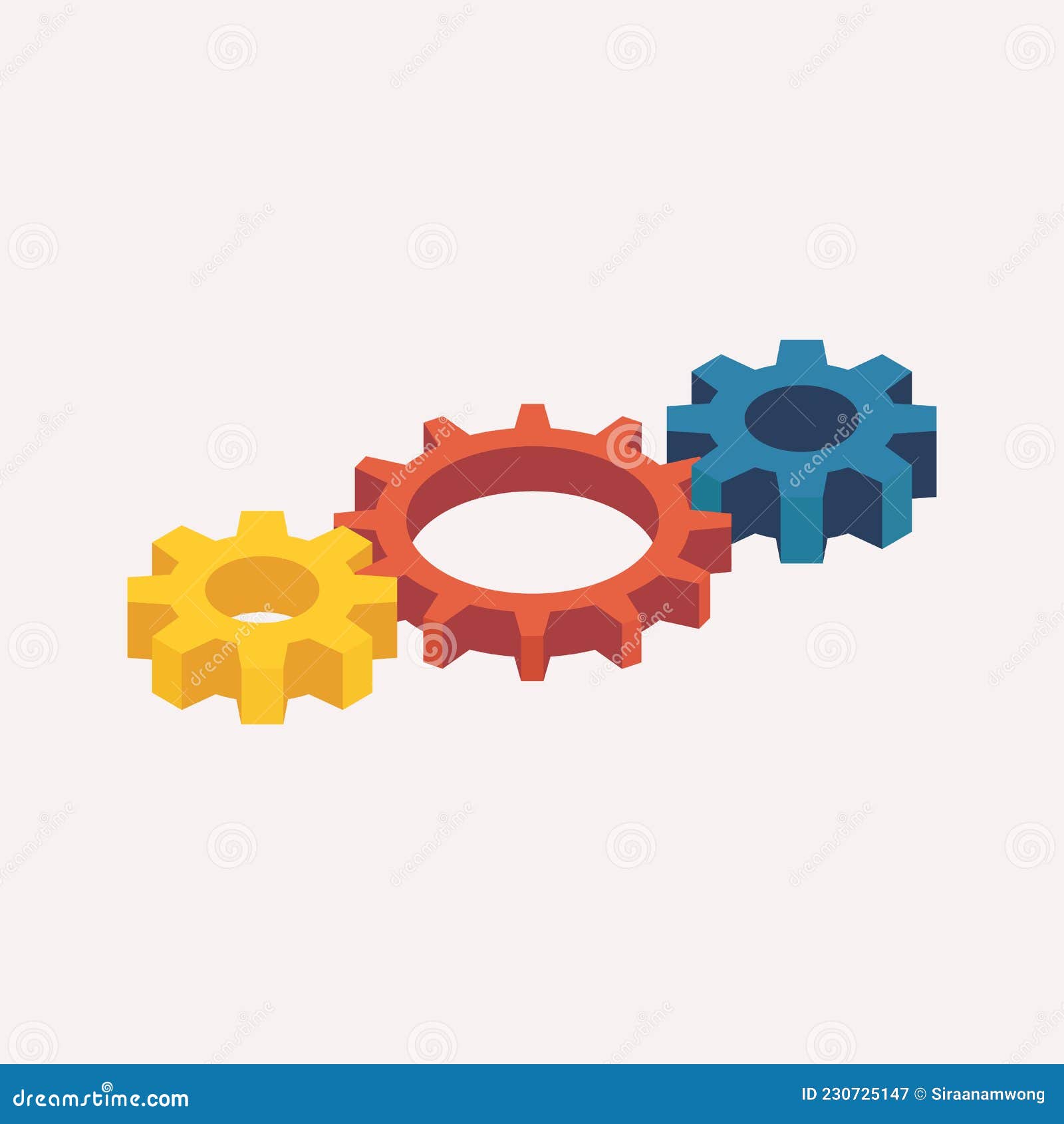 Isometric Mechanic Gears stock vector. Illustration of design - 230725147