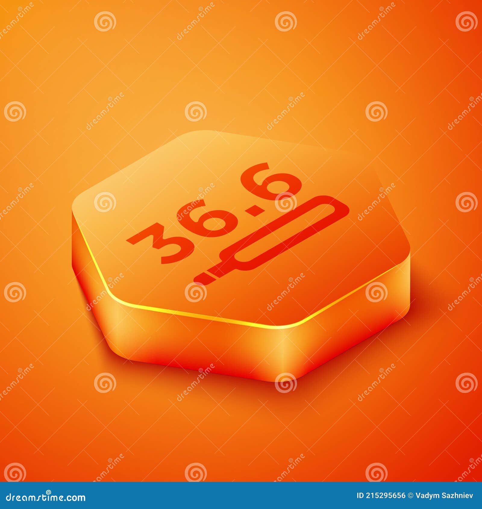 Isometric Medical Thermometer Showing Normal Temperature Icon Isolated ...