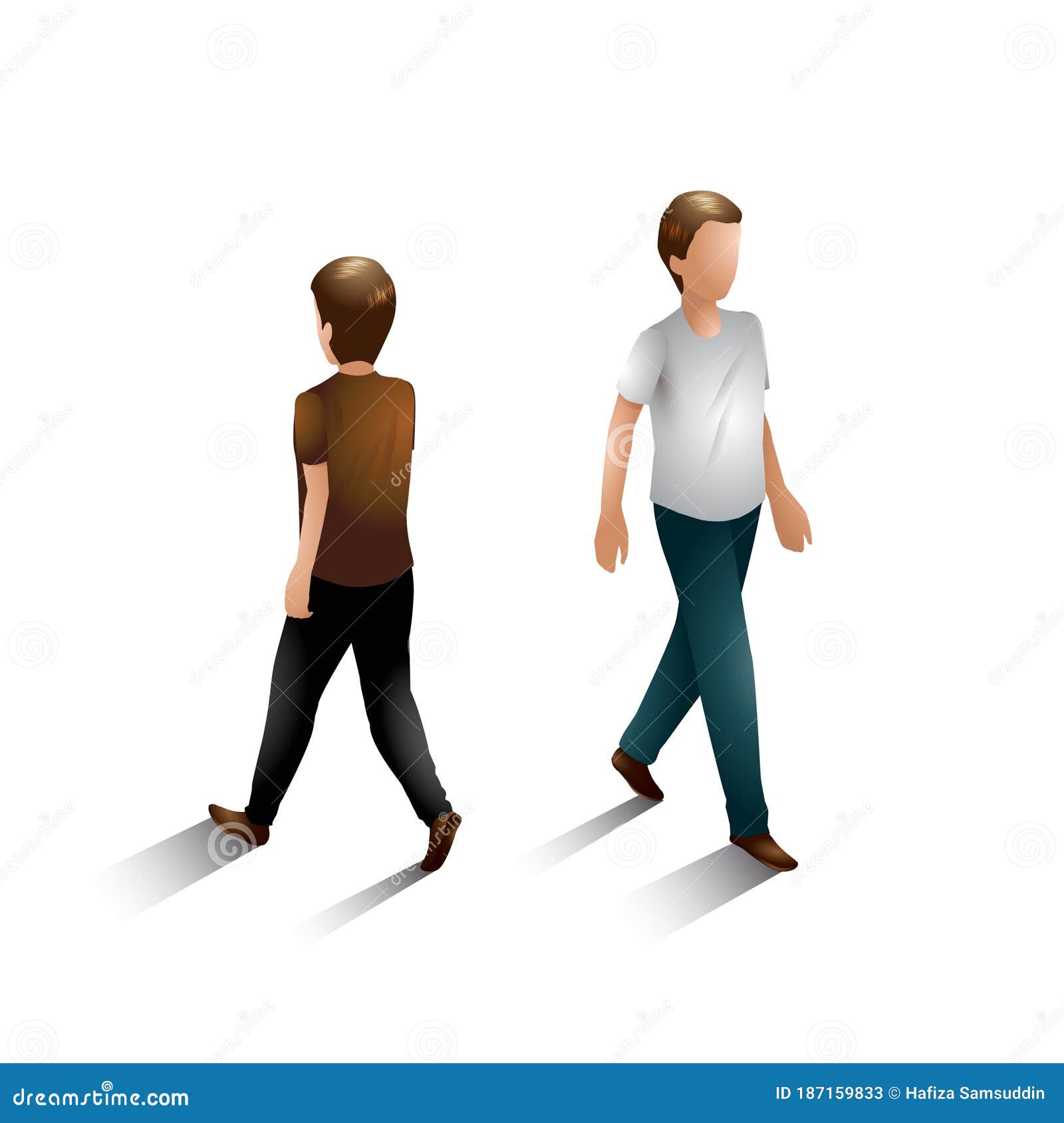 Isometric Men. Vector Illustration Decorative Design Stock Vector ...