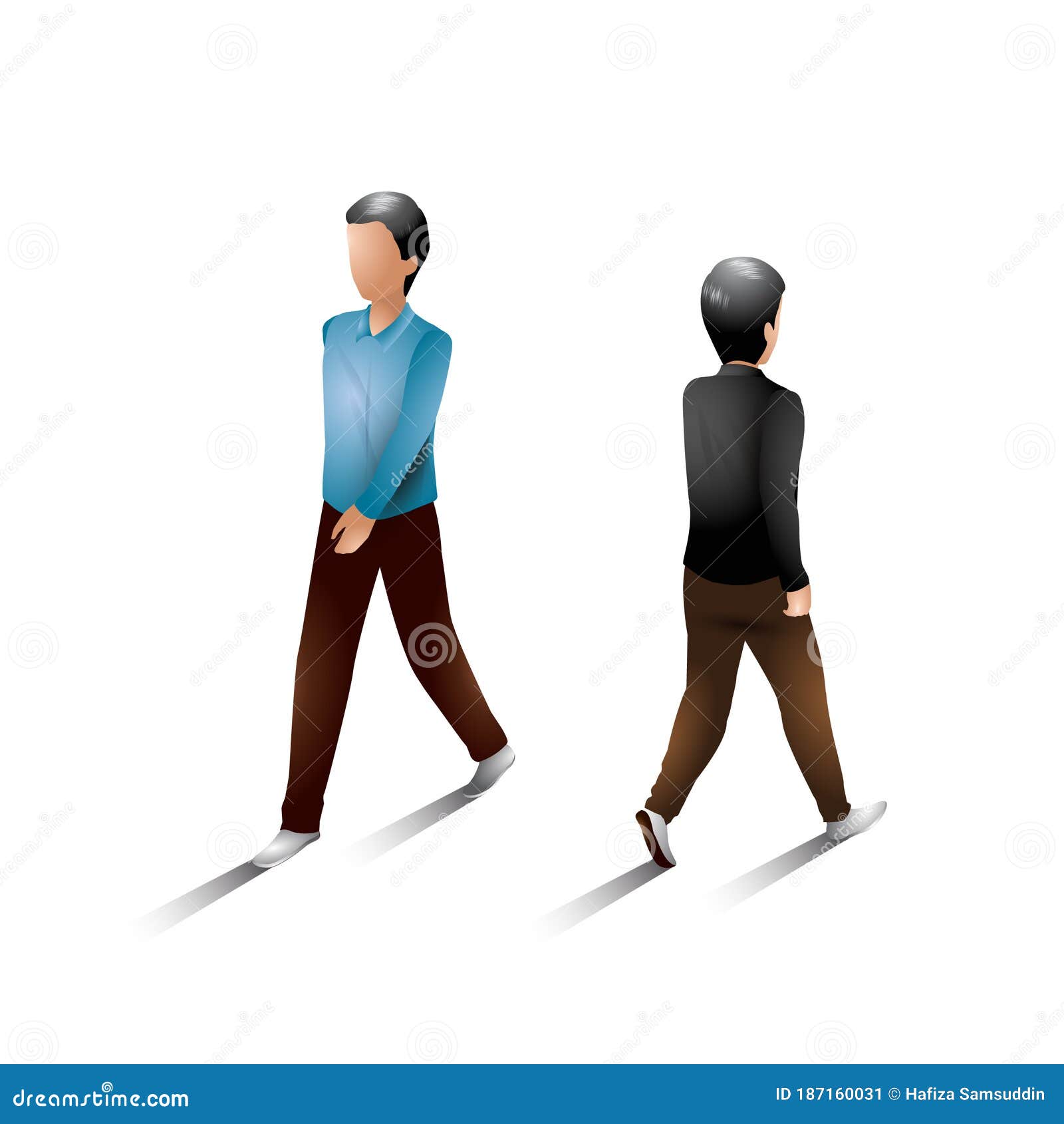 Isometric Men. Vector Illustration Decorative Design Stock Vector ...