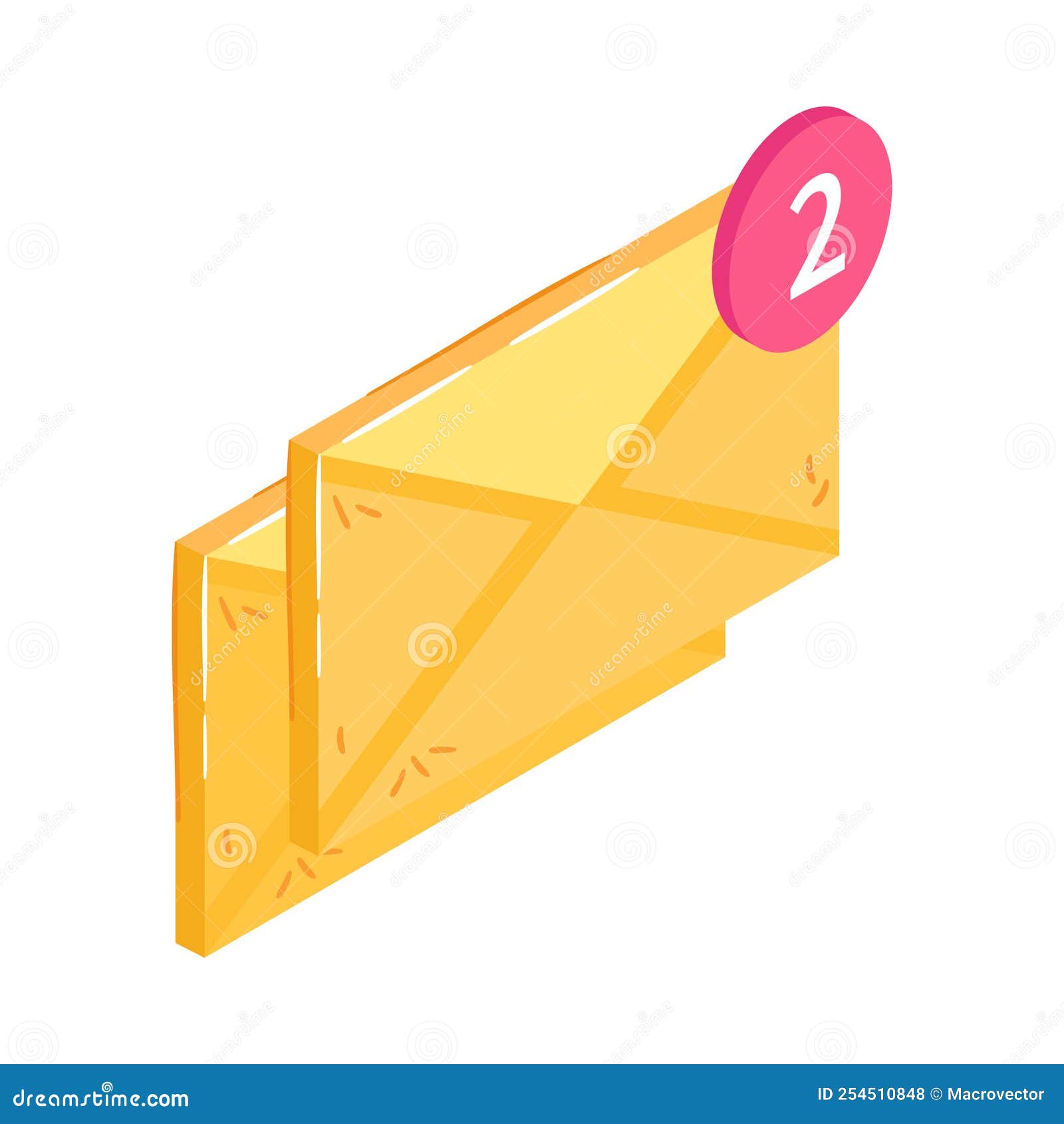 Isometric Messages Icon stock vector. Illustration of mail - 254510848