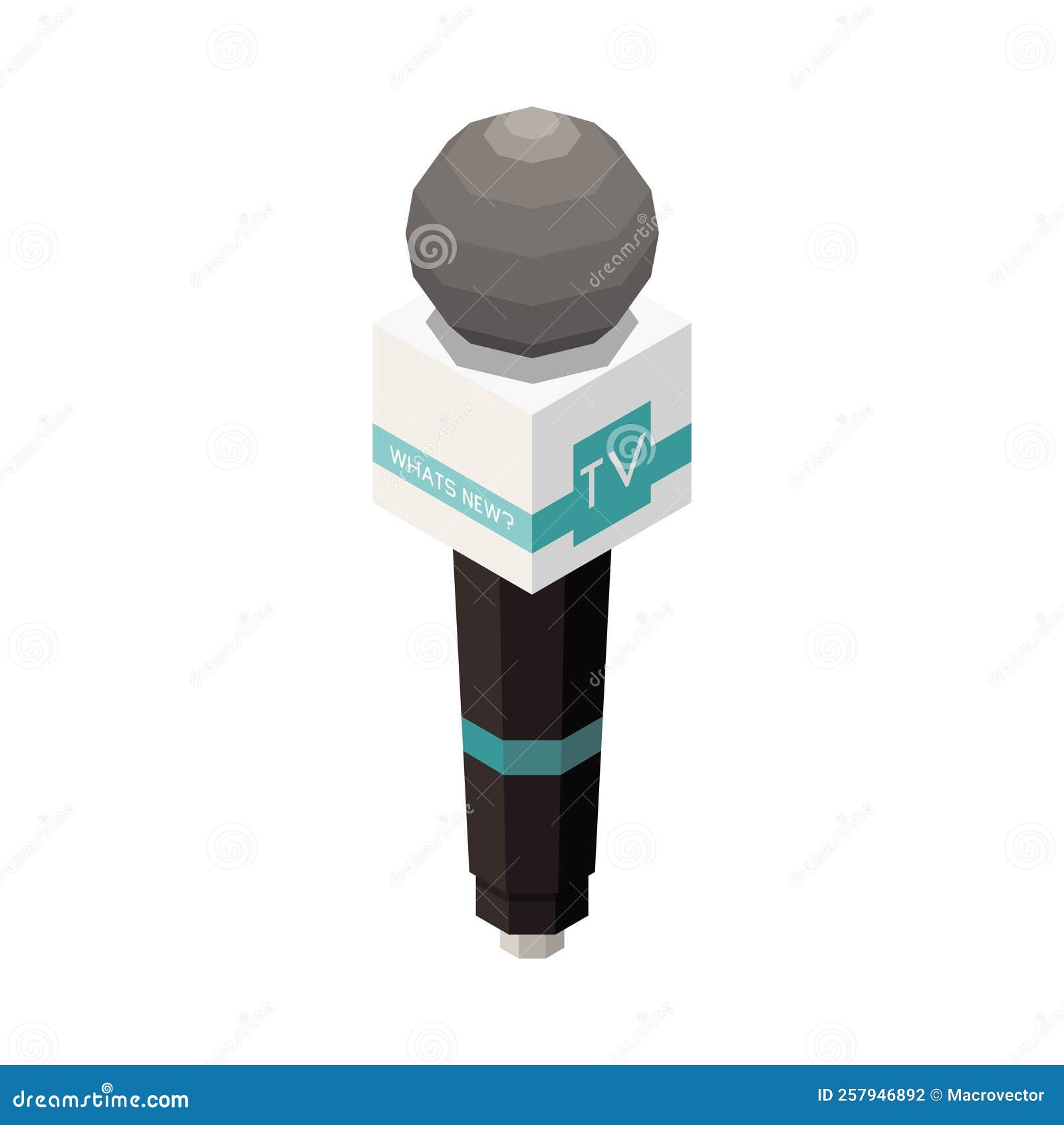 Isometric Microphone Icon stock illustration. Illustration of live ...