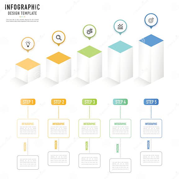 Rectangular Isometric Mind Map Infographic for Business Presentation ...