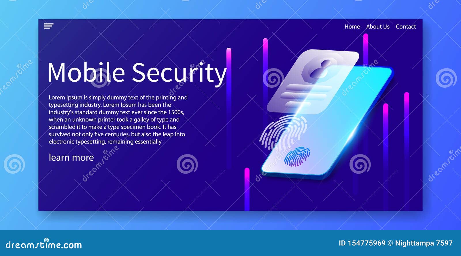 Isometric Mobile Security and Biometrics Identification Concept ...