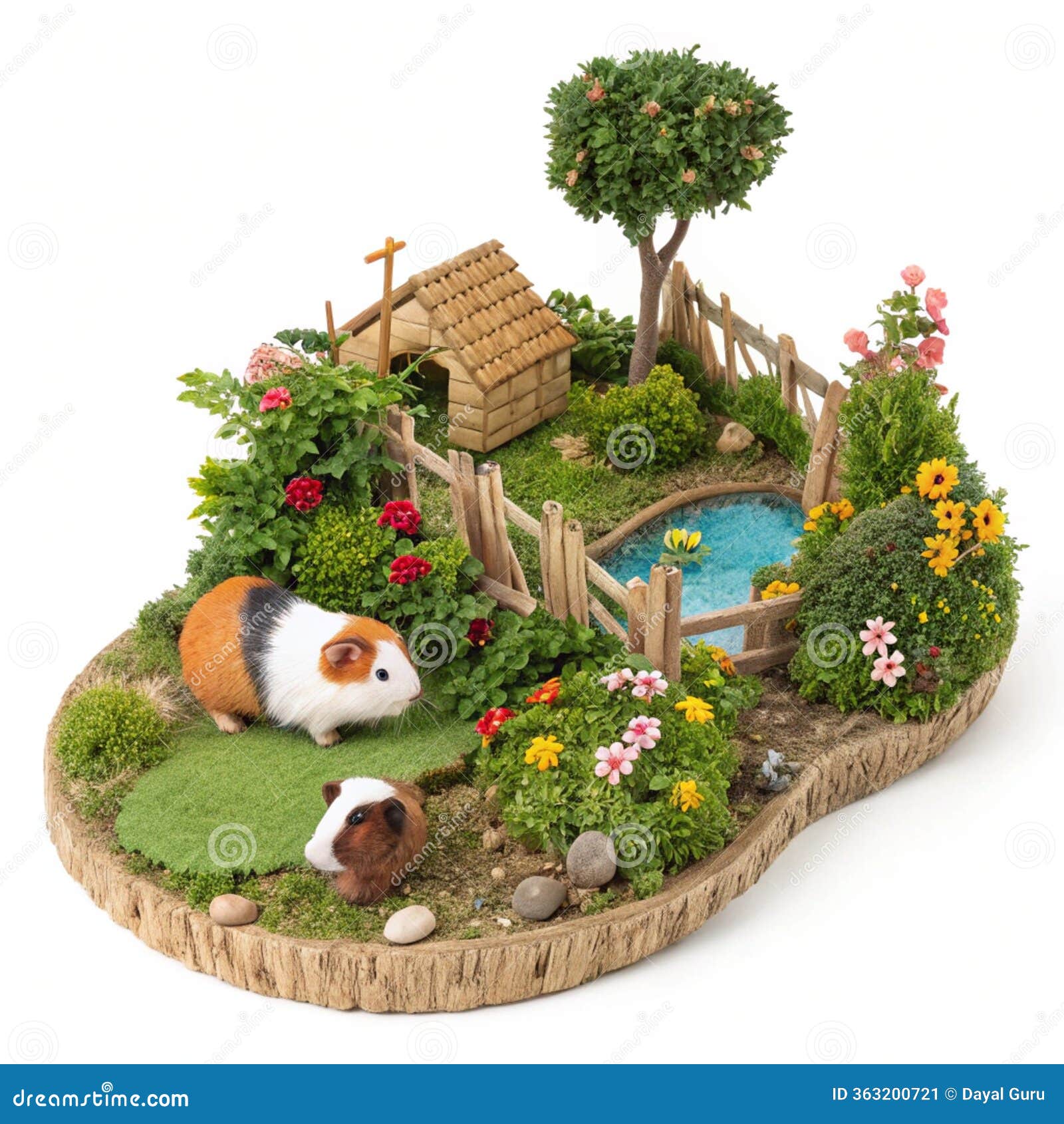 Isometric Model Of Guinea Pig Paradise Island Royalty-Free Stock Photo ...