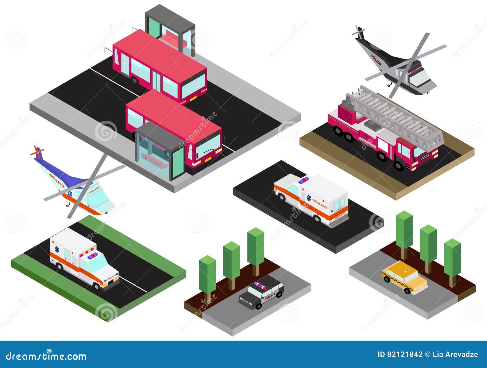 Isometric Model of Various Cars Stock Vector - Illustration of ...