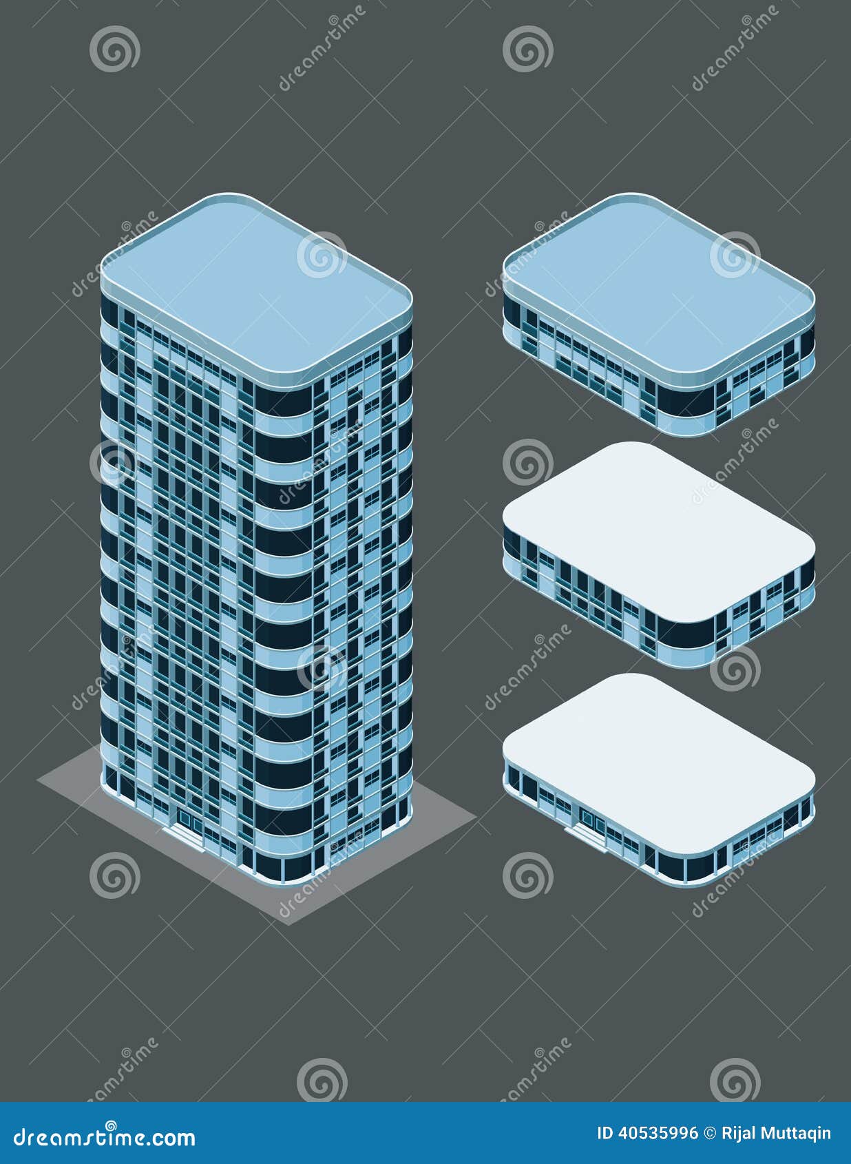 Isometric modern building stock vector. Illustration of isometric ...