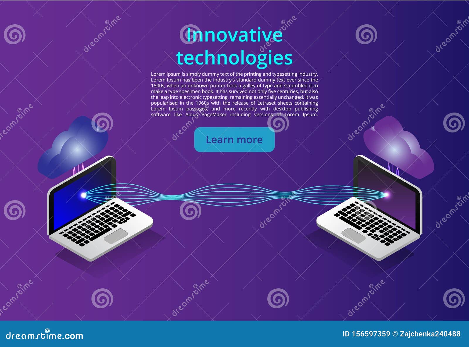 Isometric Modern Computers Technology and Networking Concept. Internet ...
