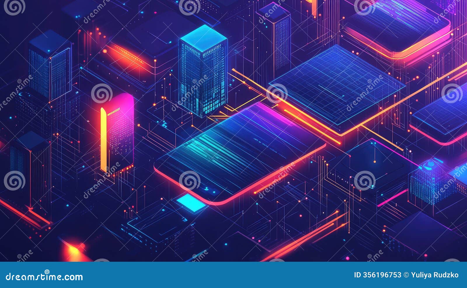 Isometric Modern Illustration of Artificial Intelligence Analyzing ...