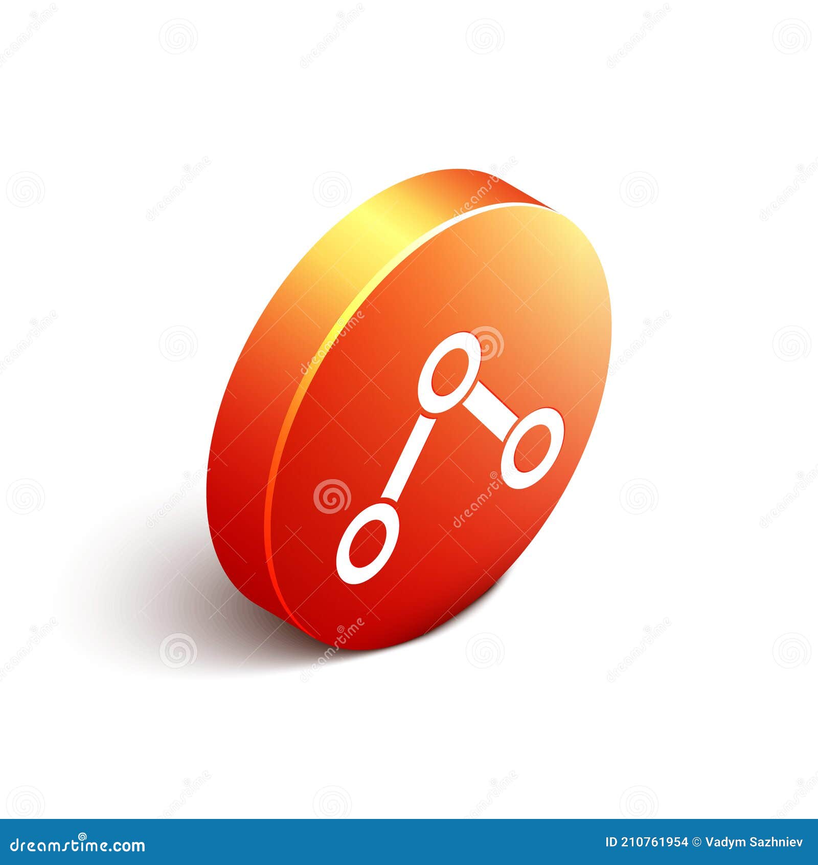 Isometric Molecule Icon Isolated on White Background. Structure of ...