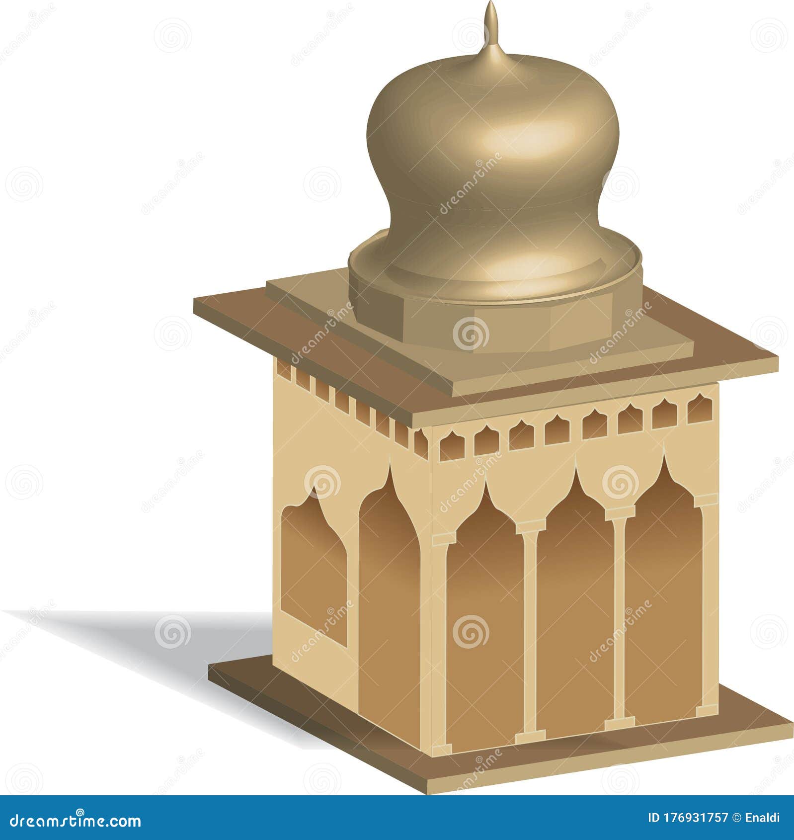 Isometric Mosque Icon and Illustration Stock Illustration ...