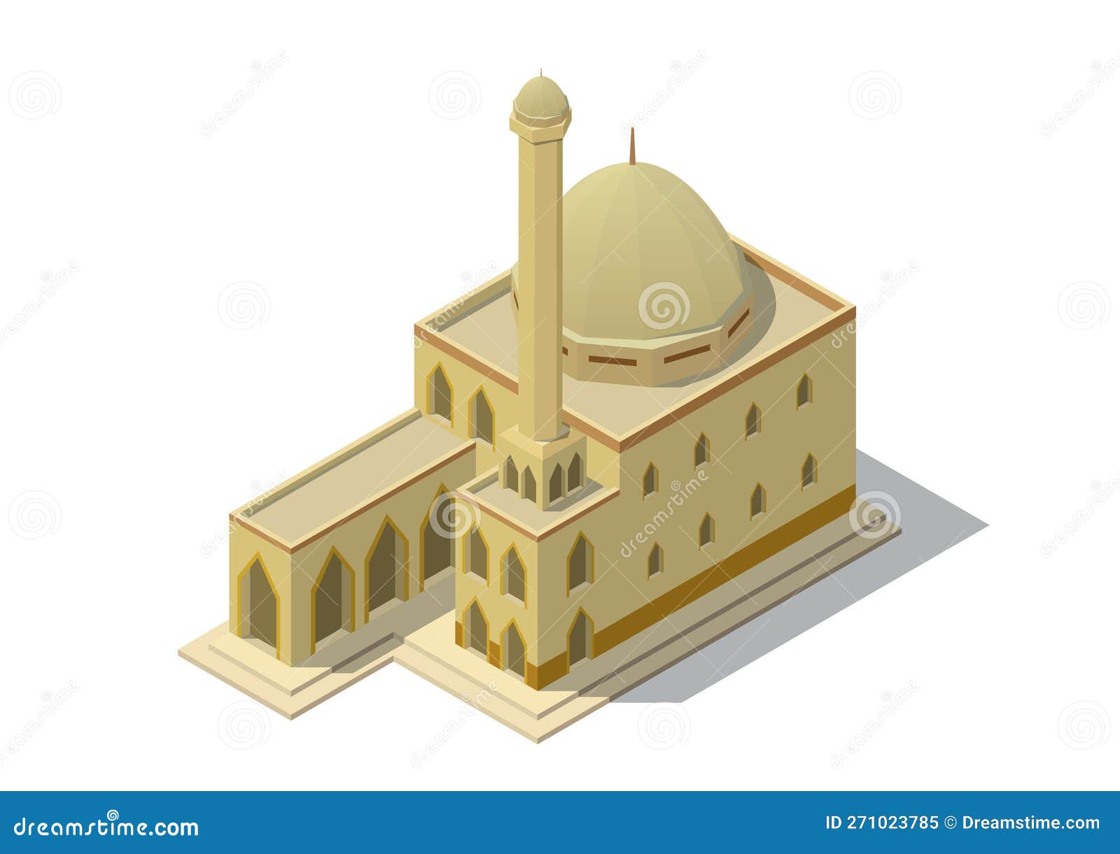 Isometric Mosque. Isometric Icon Or Info Graphic Element Representing ...
