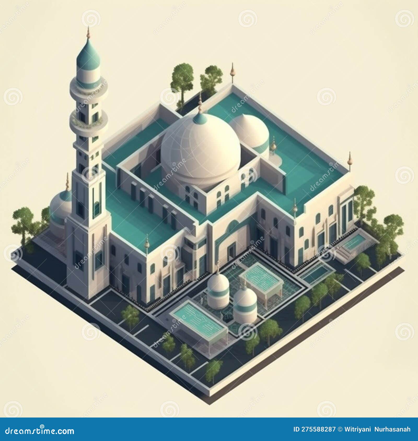Isometric Mosque. Isometric Icon Or Info Graphic Element Representing ...