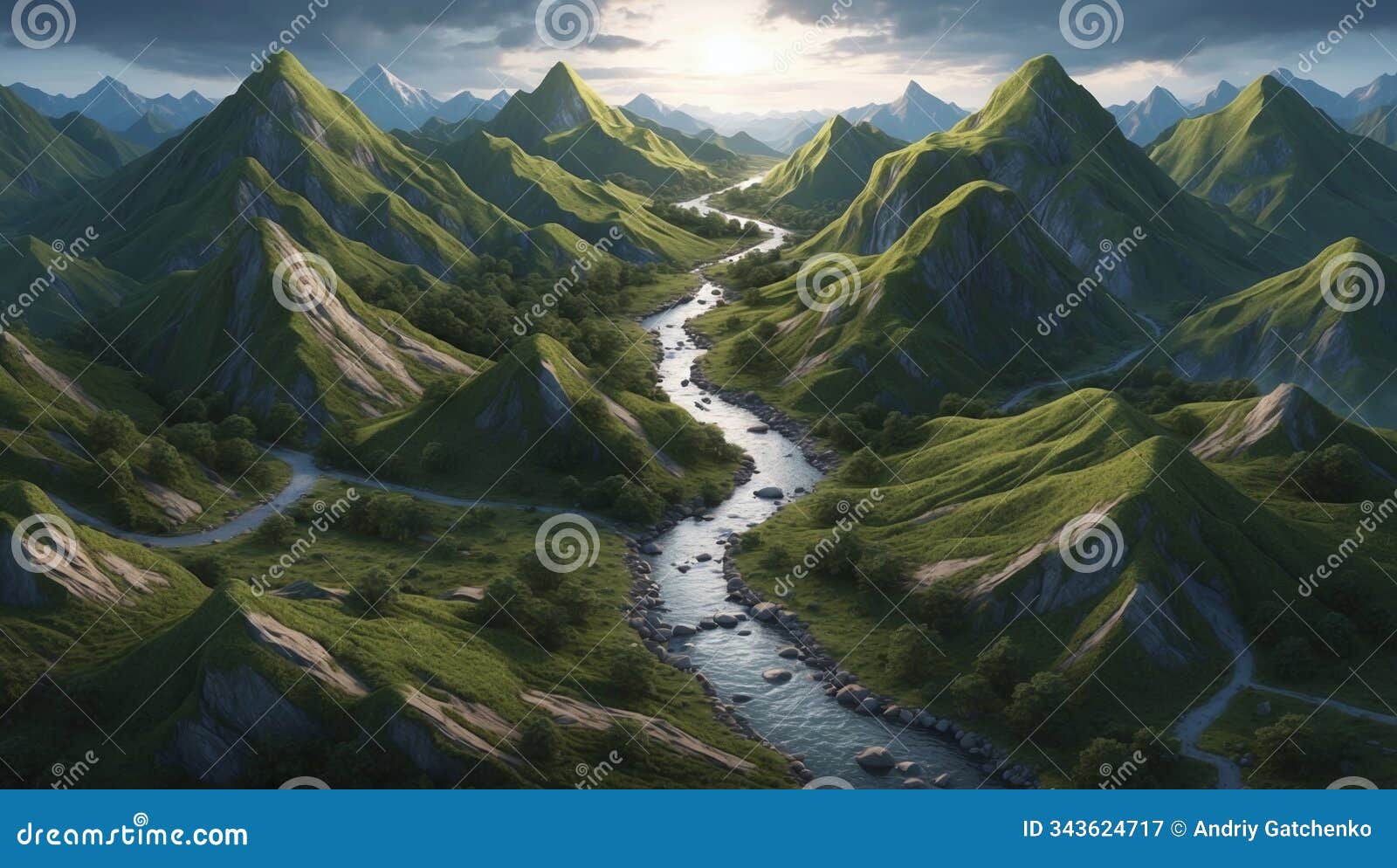 Set Of Isometric Map Mountain Object. Isometric Mountains Contour With ...