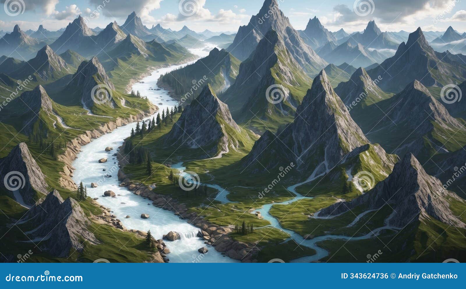 Set Of Isometric Map Mountain Object. Isometric Mountains Contour With ...
