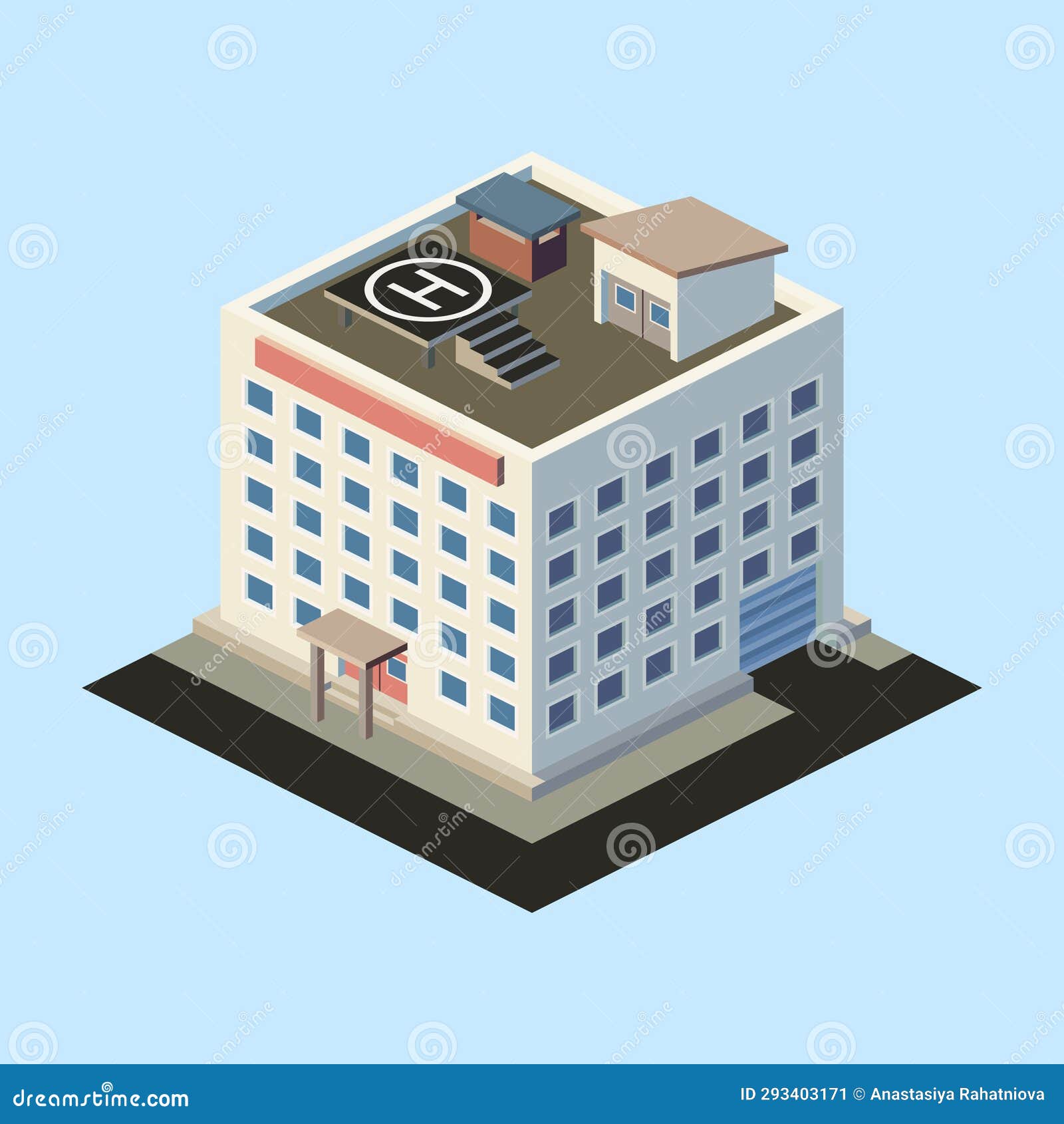 Isometric Multi-storey Building. Vector Illustration Stock Vector ...