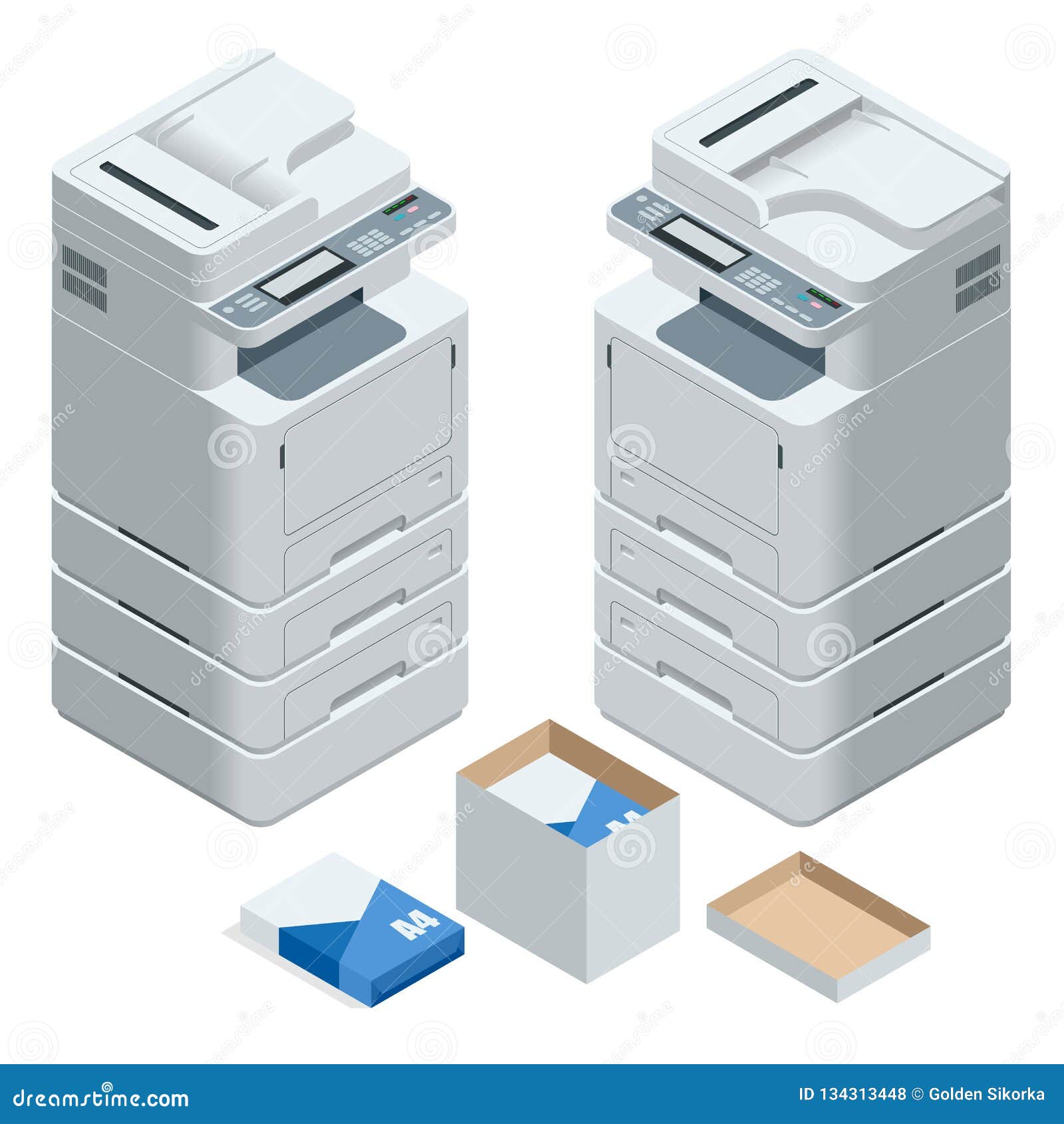 Isometric Multifunction Office Printer Office Professional Multi