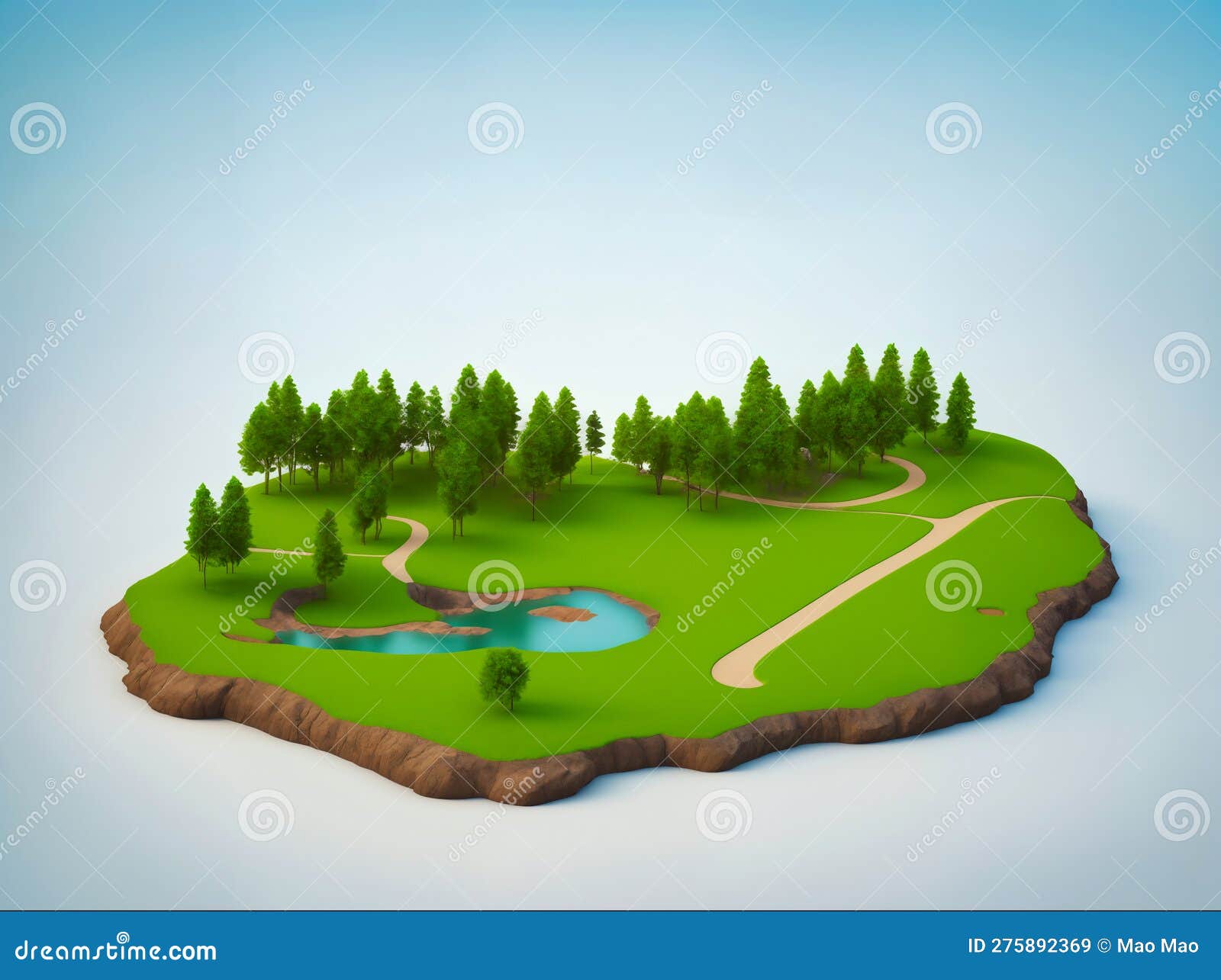 Isometric Nature and Landscape. High Quality Photo Stock Illustration ...
