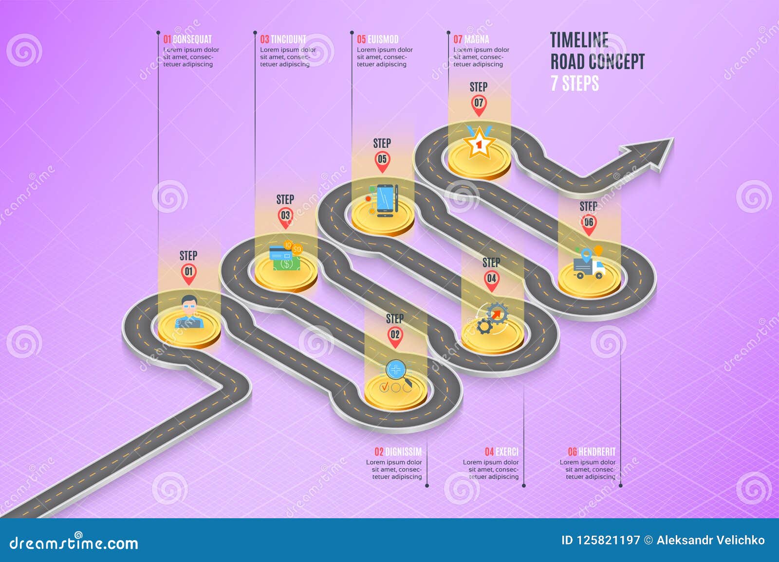 Isometric Navigation Map Infographic 7 Steps Timeline Concept Stock ... Isometric Navigation Map Infographic 7 Steps Timeline Concept Stock ...
