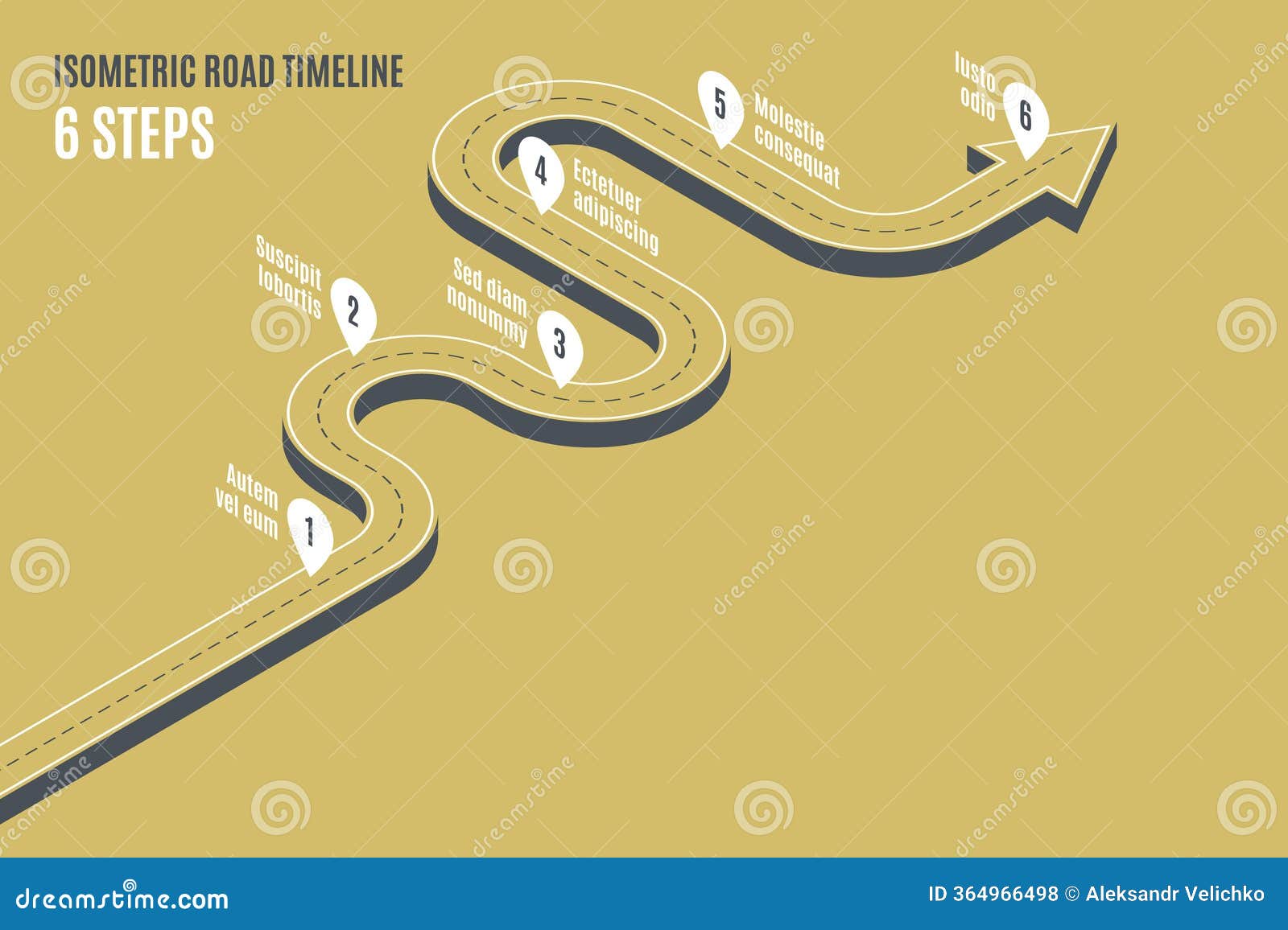 Isometric Navigation Map Infographic 2-9 Steps Timeline Concept ...