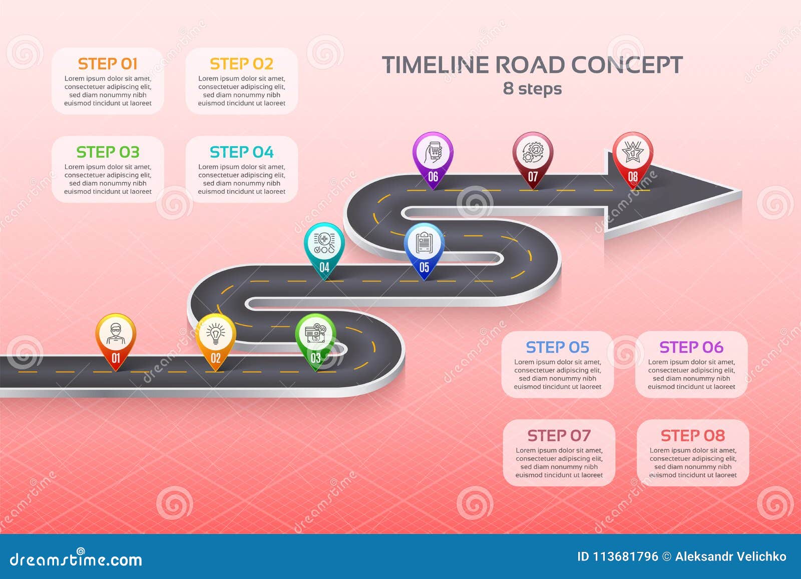 Isometric Navigation Map Infographic 8 Steps Timeline Concept. W Stock ... Isometric Navigation Map Infographic 8 Steps Timeline Concept. W Stock ...