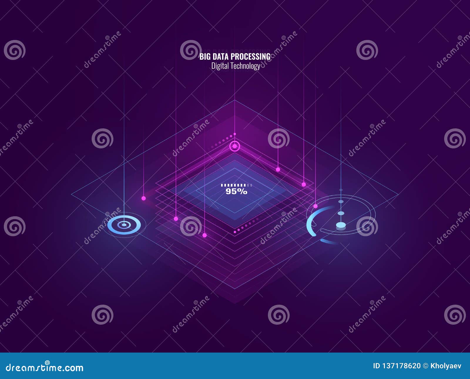 Isometric Neon Ai Letter Artificial Intelligence Stock Image ...