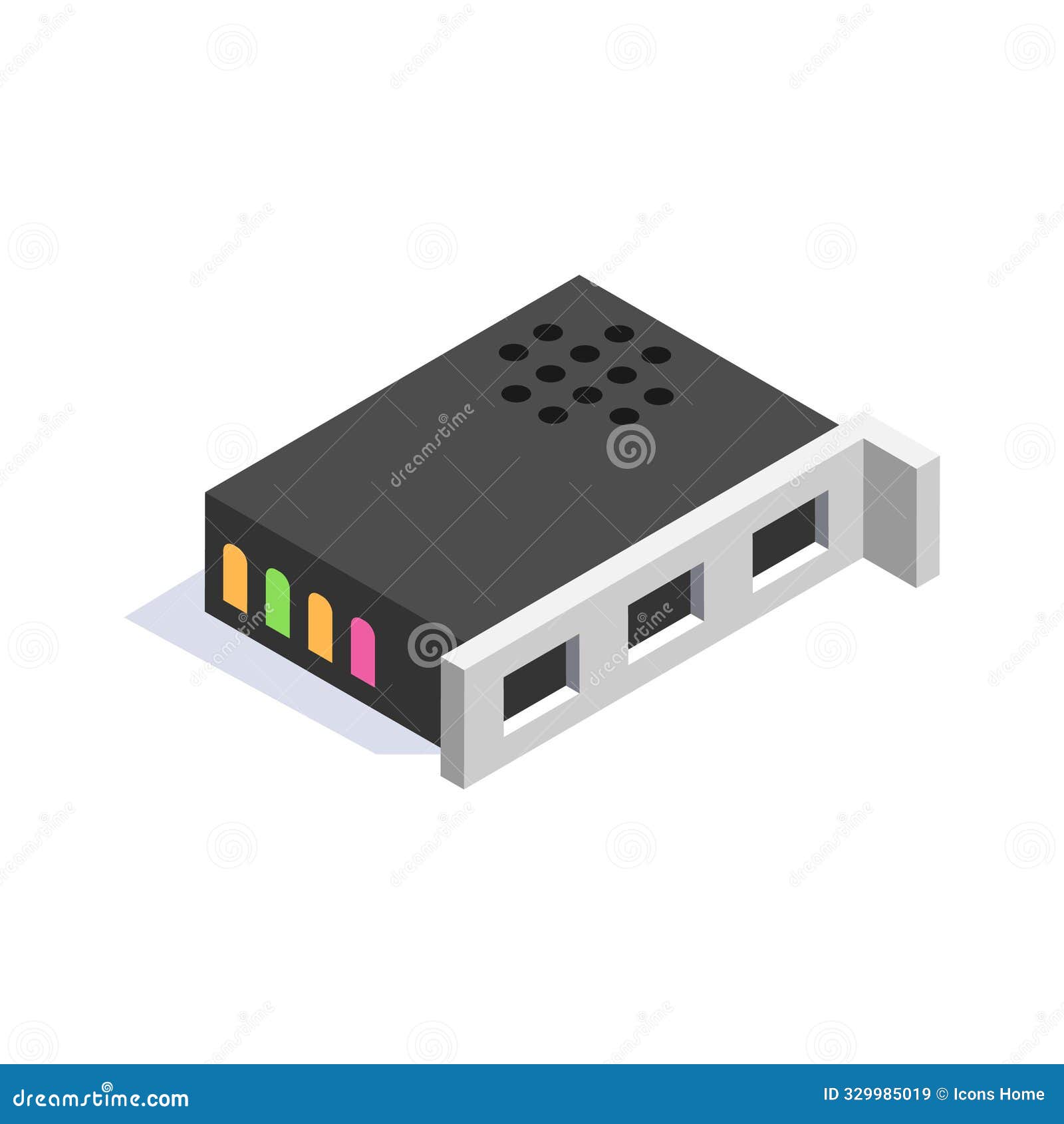 Isometric Network Interface Card Icon Perfect For Tech Computer And