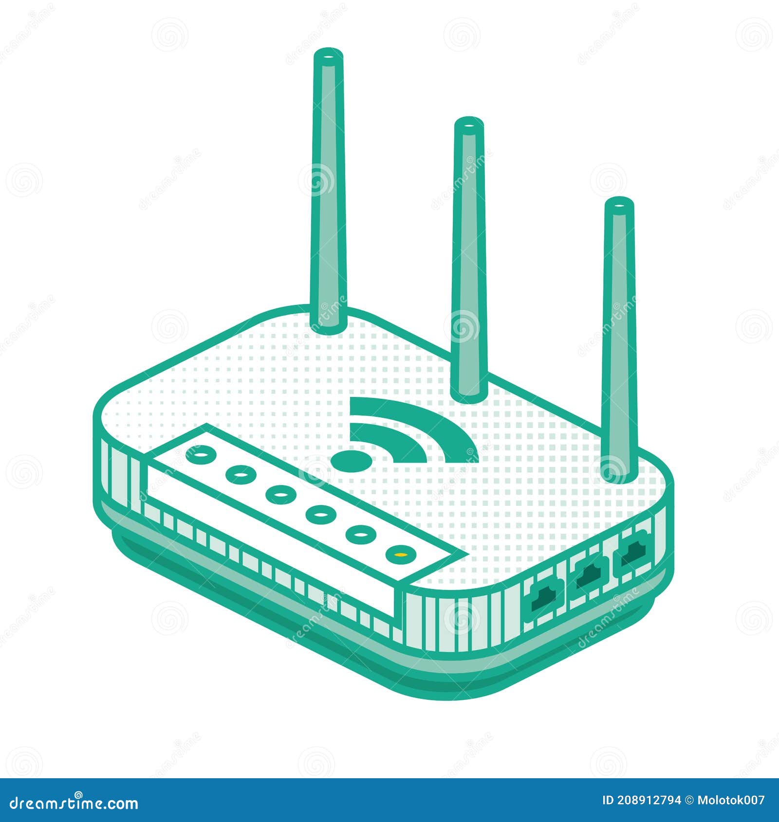 Isometric Network Router. Outline Wifi Wireless Router with Antennas ... Isometric Network Router. Outline Wifi Wireless Router with Antennas ...