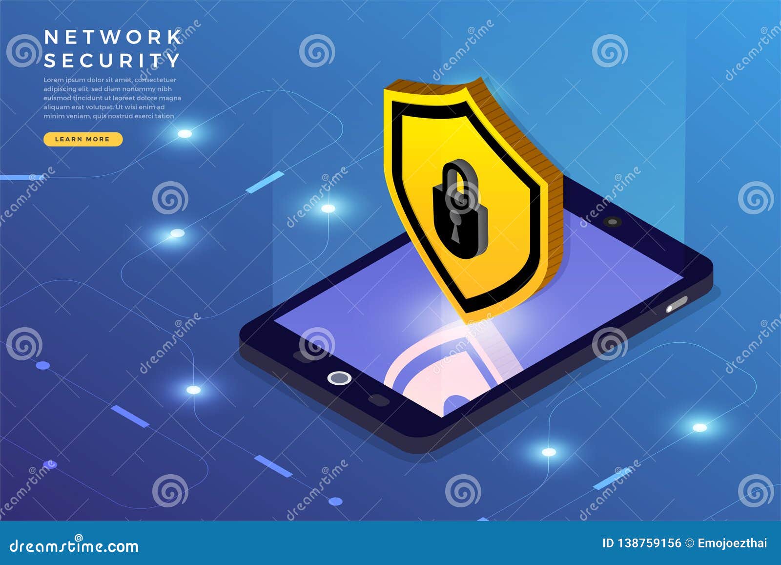 Isometric Network Security stock vector. Illustration of data - 138759156