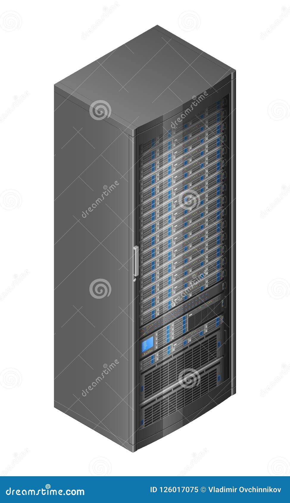 Isometric Network Server stock vector. Illustration of isometric ...
