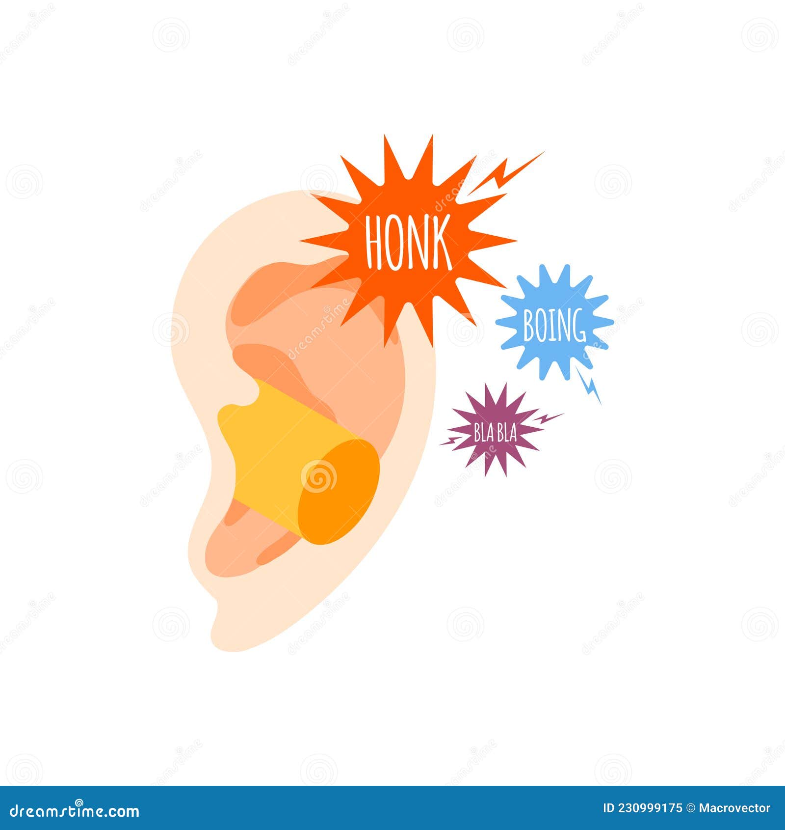 Noise Pollution Warning Sound That Is Excessively Loud Cartoon Vector ...