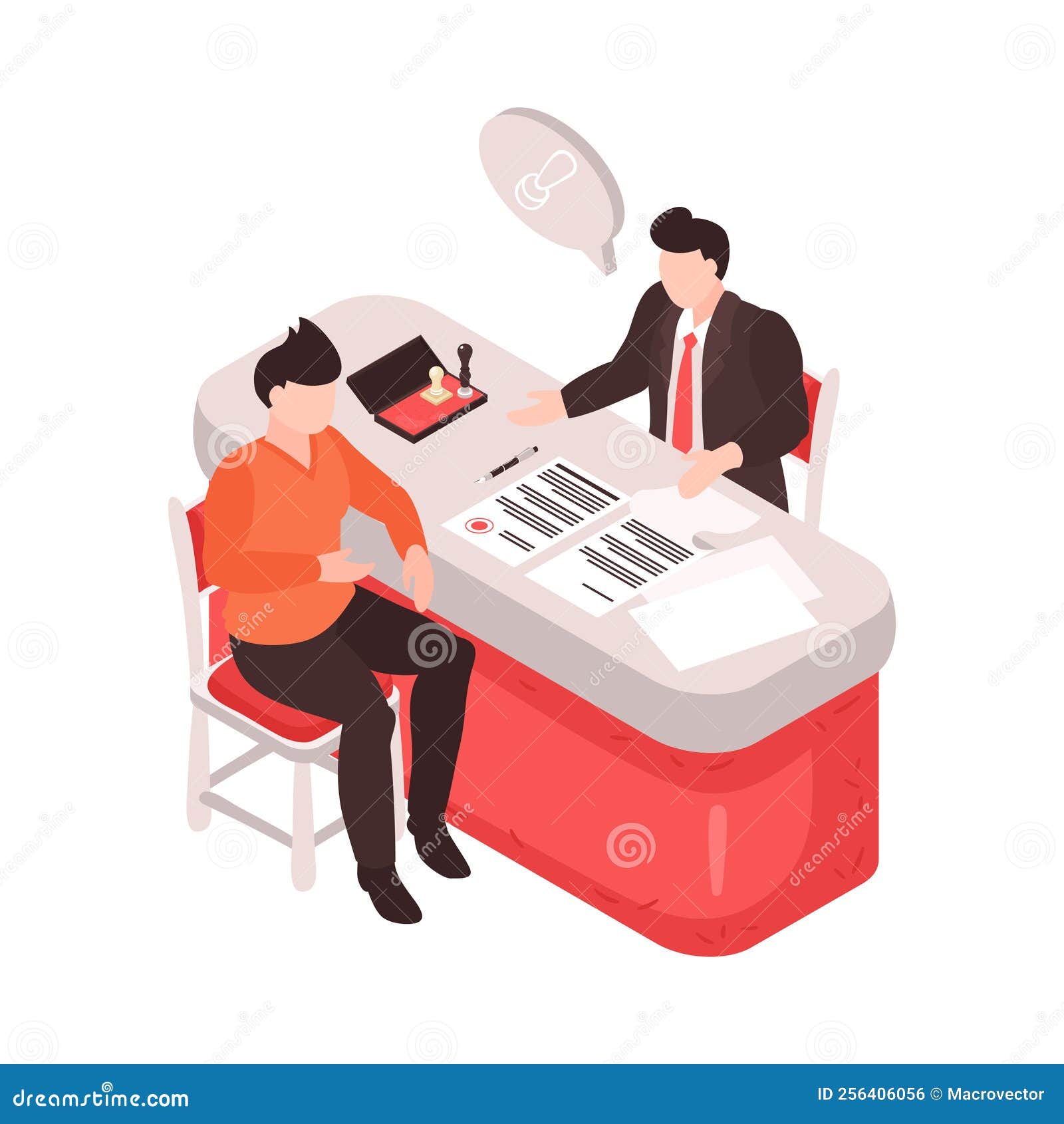 Isometric Notary Stamp Cartoon Vector | CartoonDealer.com #254384633