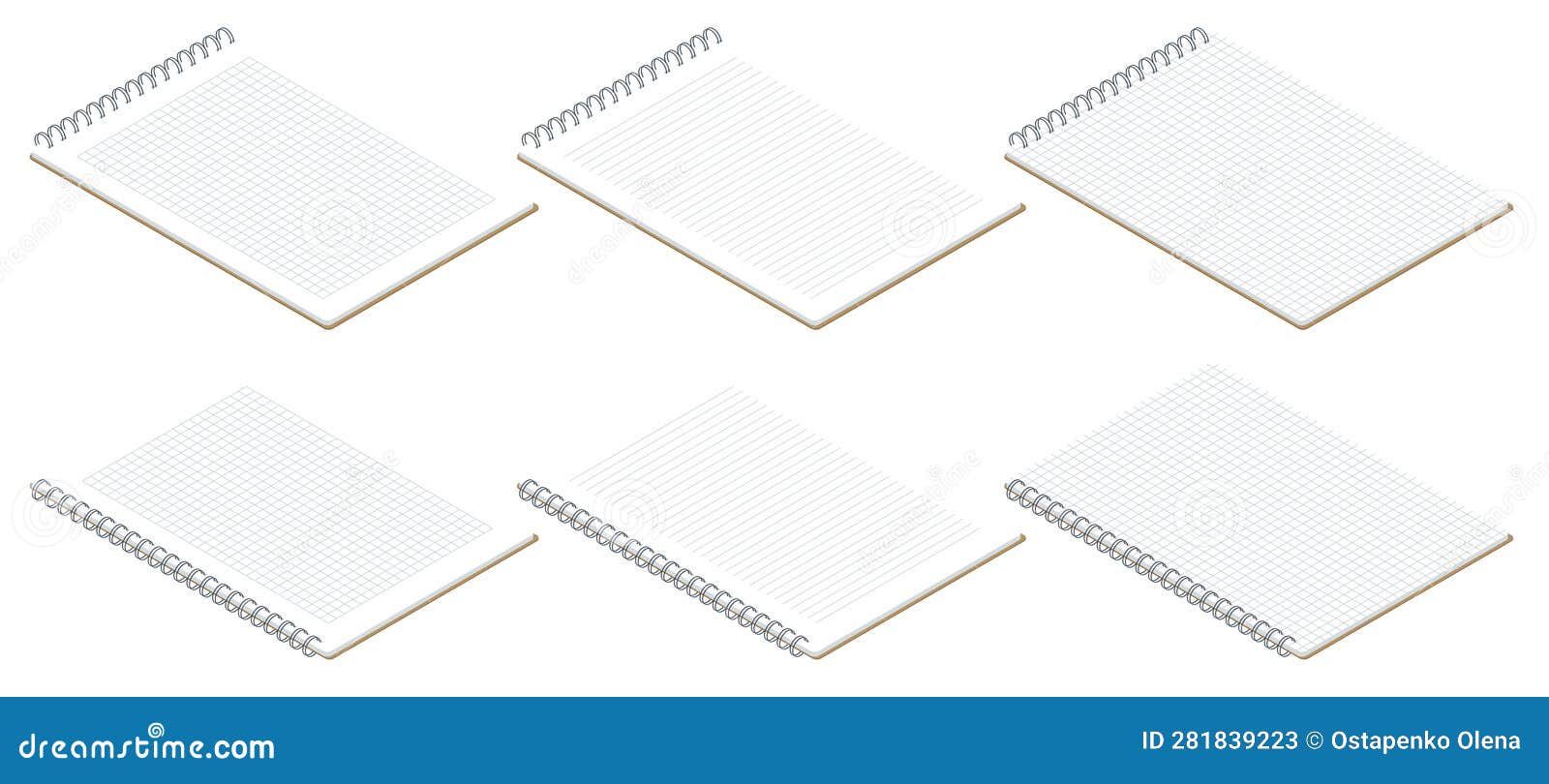 Isometric Notebook Mockup, School Notebook, Blank Mock Up Stock Vector ...