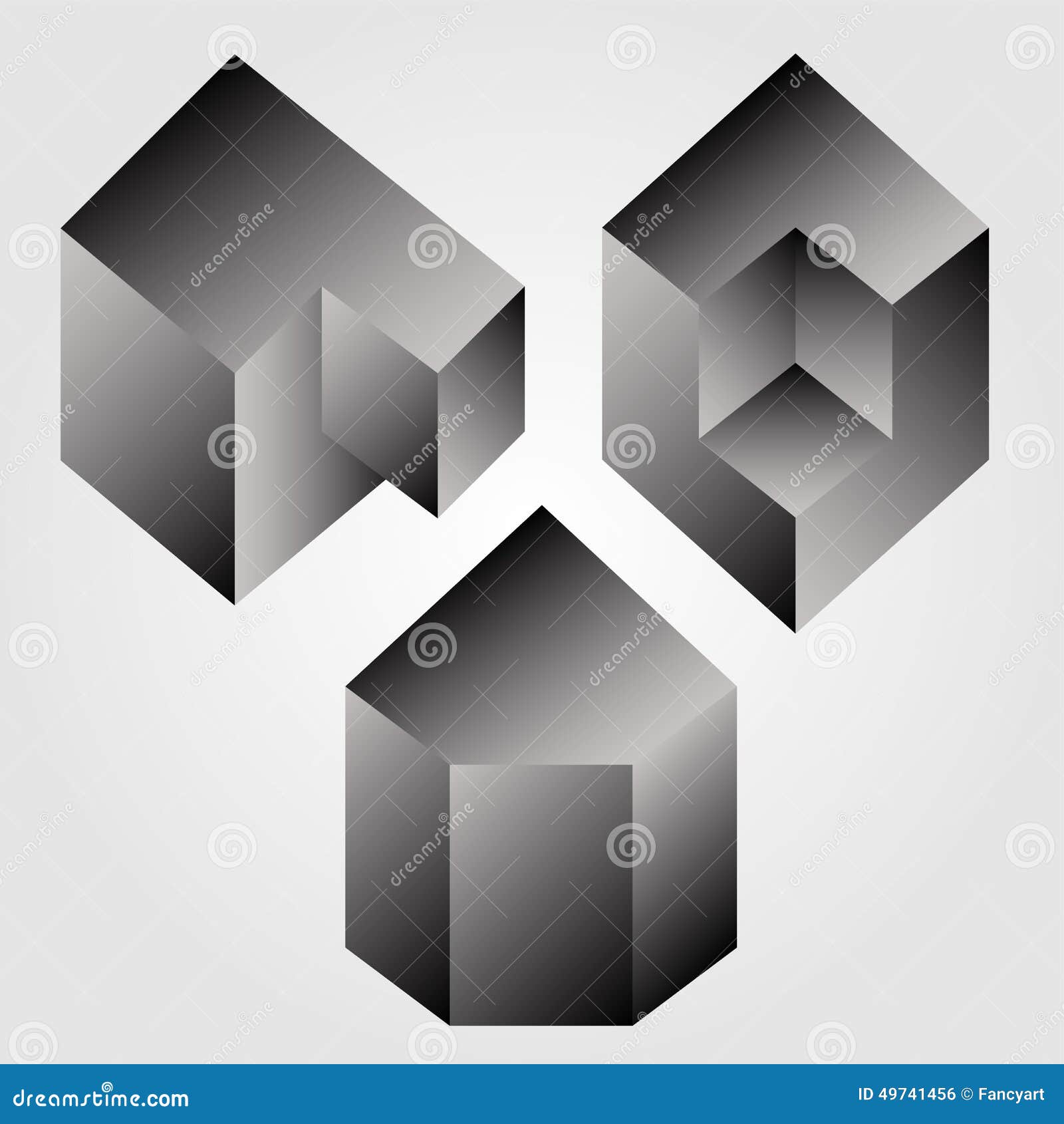 Isometric Objects in Axonometric View Stock Illustration - Illustration ...