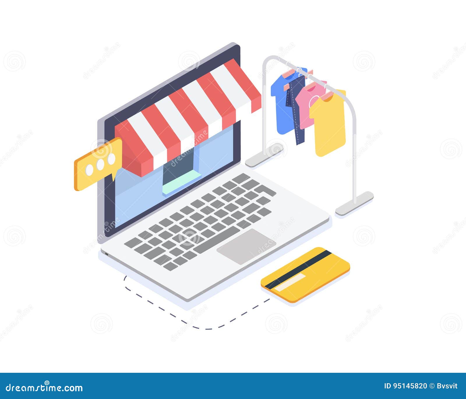 Isometric Online Clothes Store.Online Shopping and Consumerism Concept ... Isometric Online Clothes Store.Online Shopping and Consumerism Concept ...